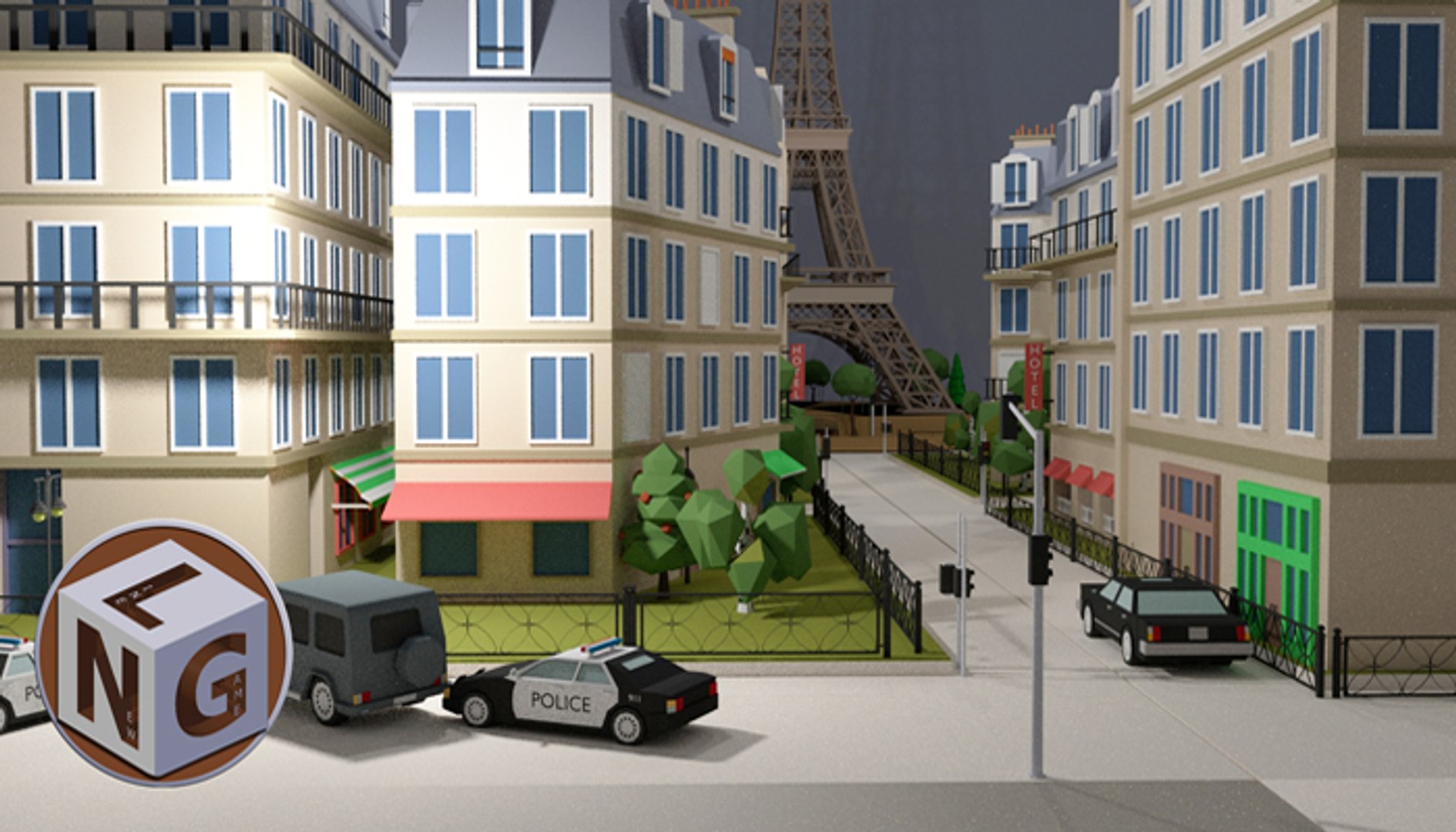 Houses Benches Cars 3D Model - TurboSquid 1215939