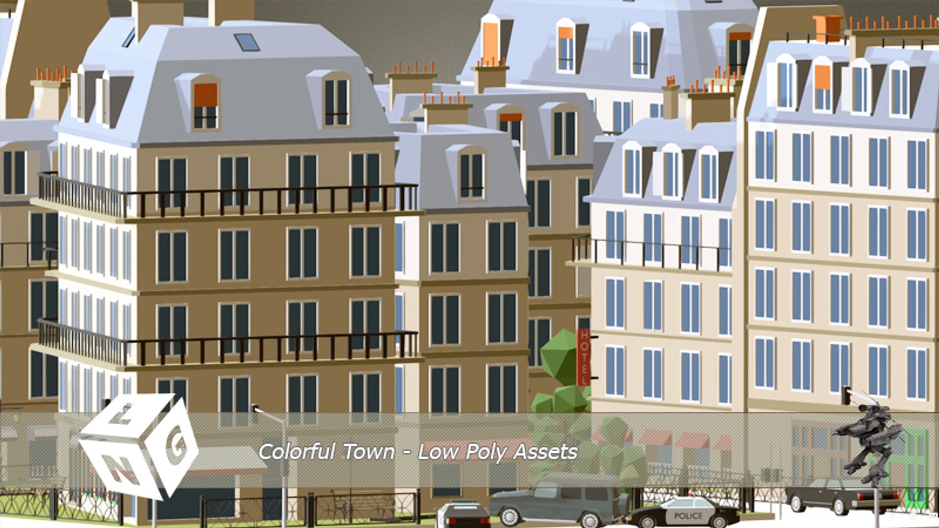 Houses Benches Cars 3D Model - TurboSquid 1215939