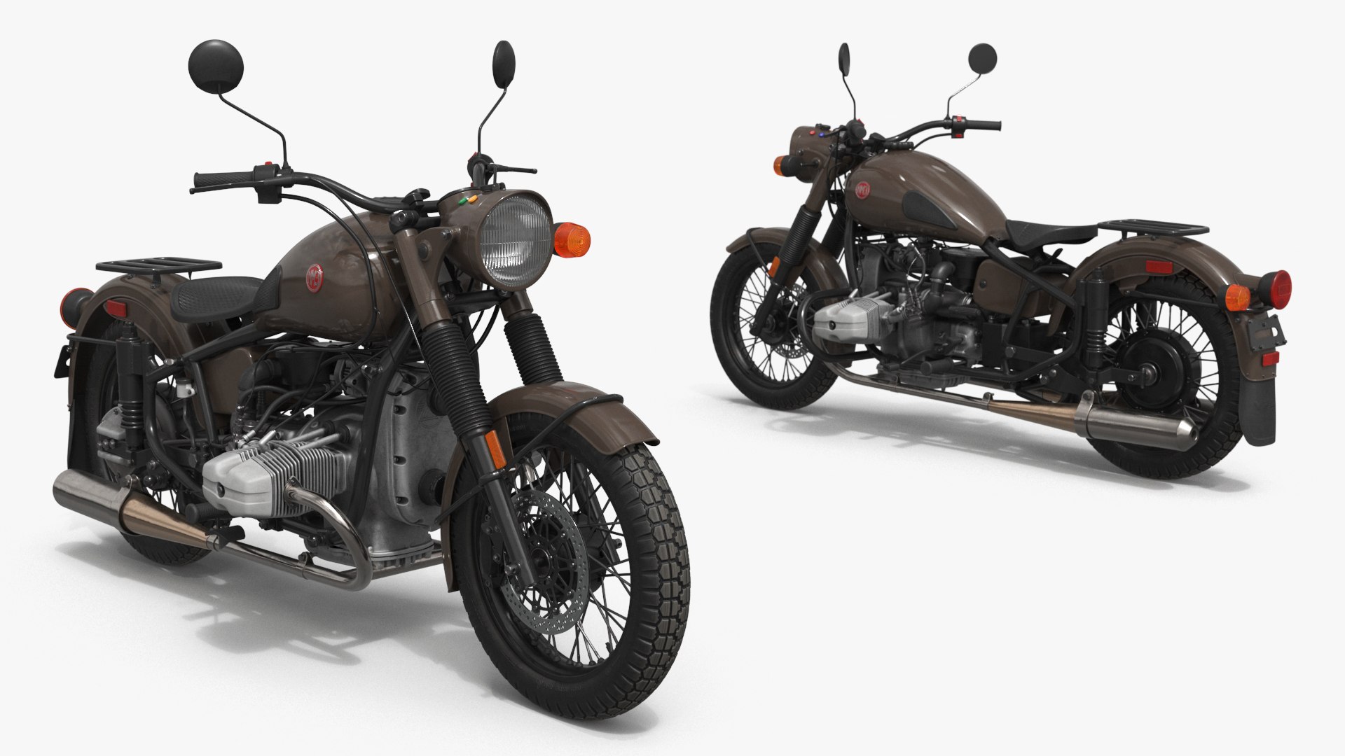 Brown Motorcycle Ural M70 Rigged 3D Model - TurboSquid 2405899