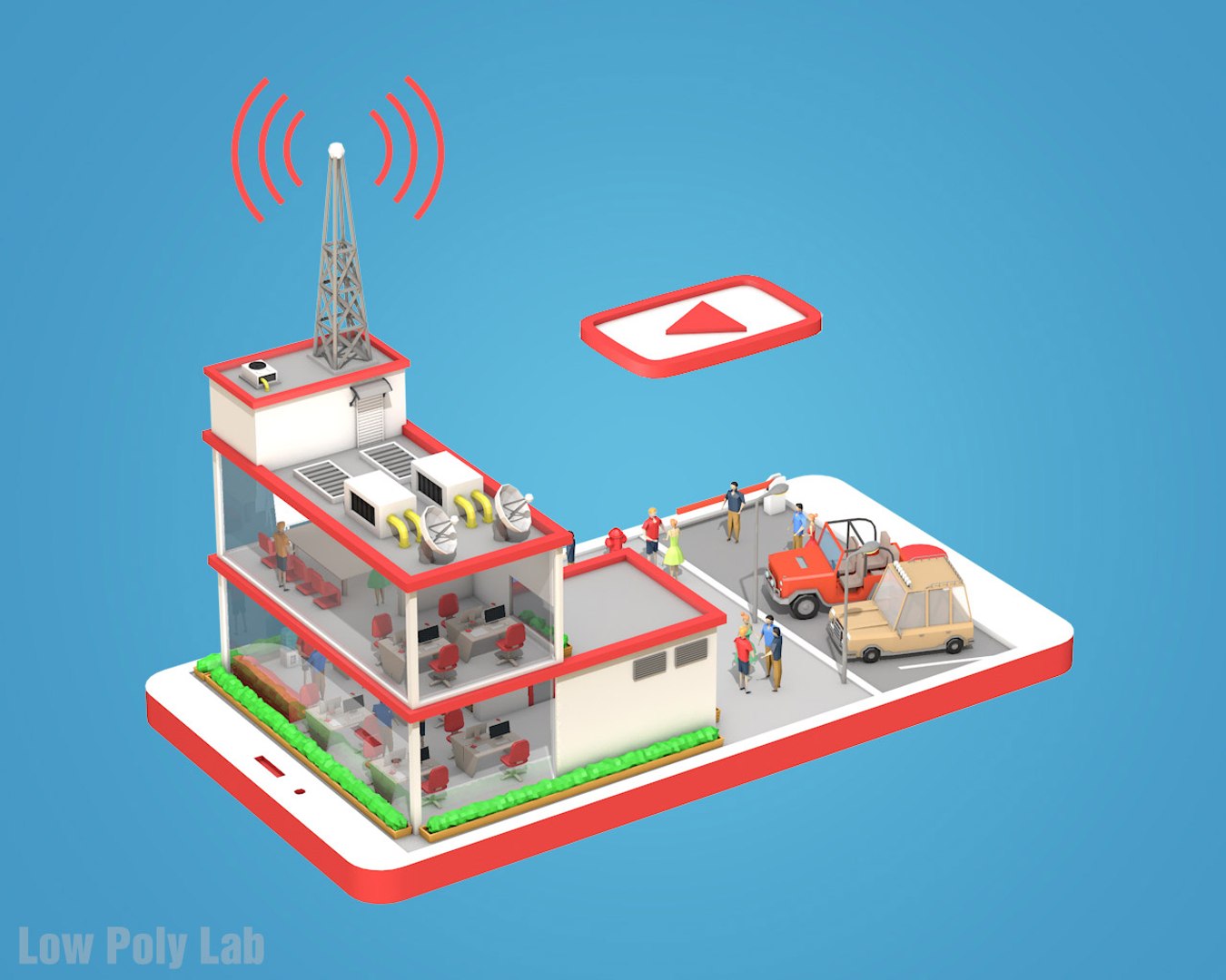 Buildings Phone Mobile 3D Model - TurboSquid 1257156