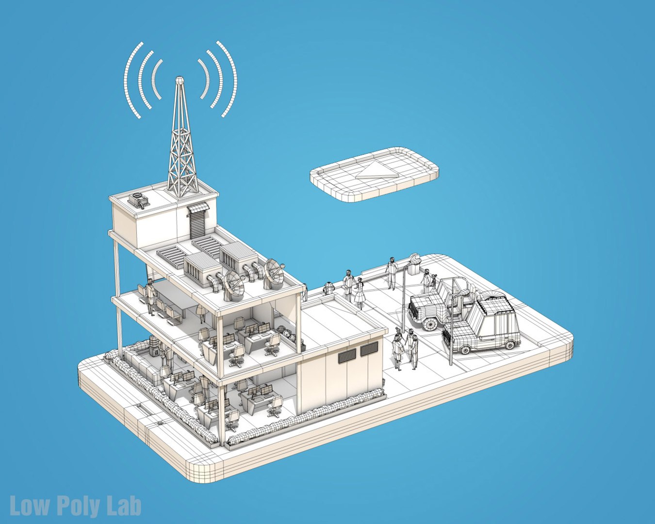 Buildings Phone Mobile 3D Model - TurboSquid 1257156