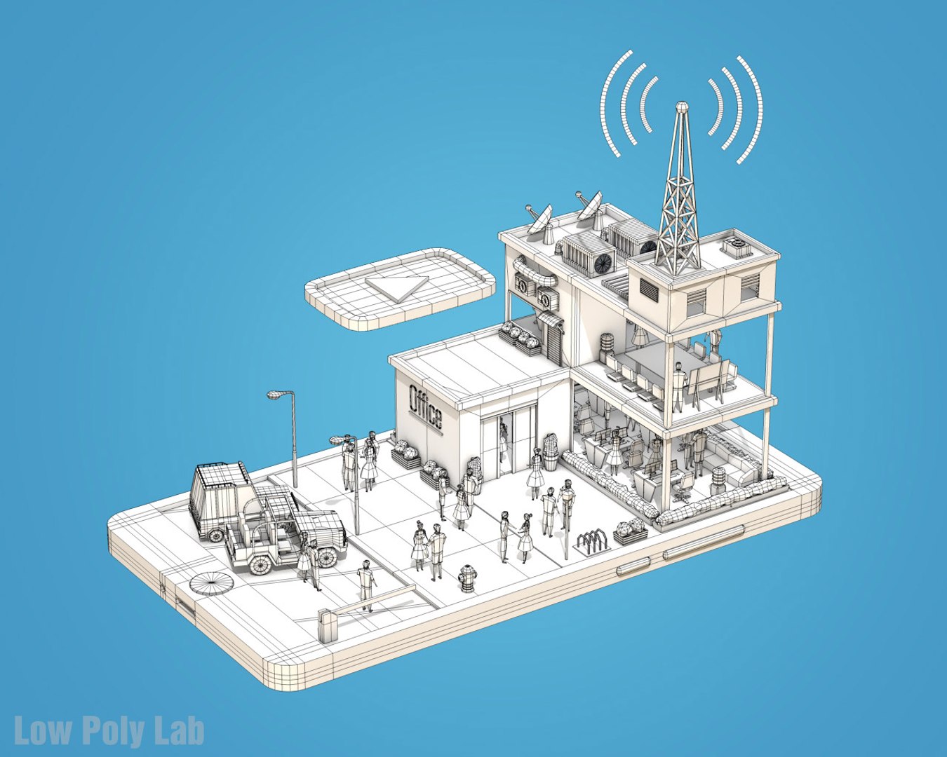 Buildings Phone Mobile 3D Model - TurboSquid 1257156
