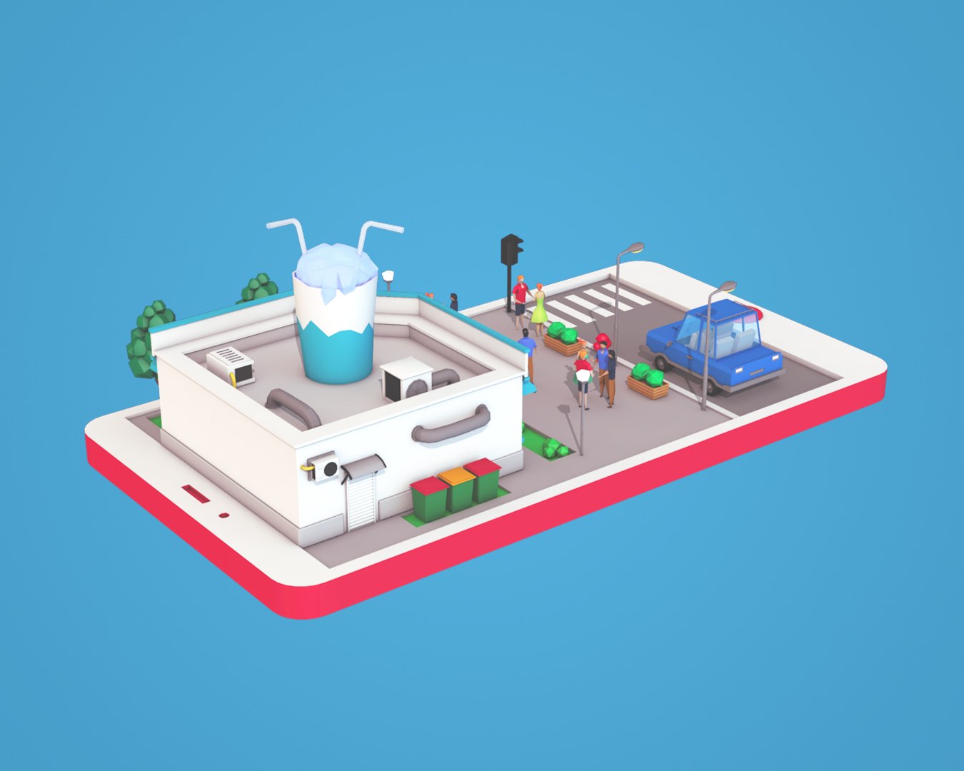 Buildings Phone Mobile 3D Model - TurboSquid 1257156