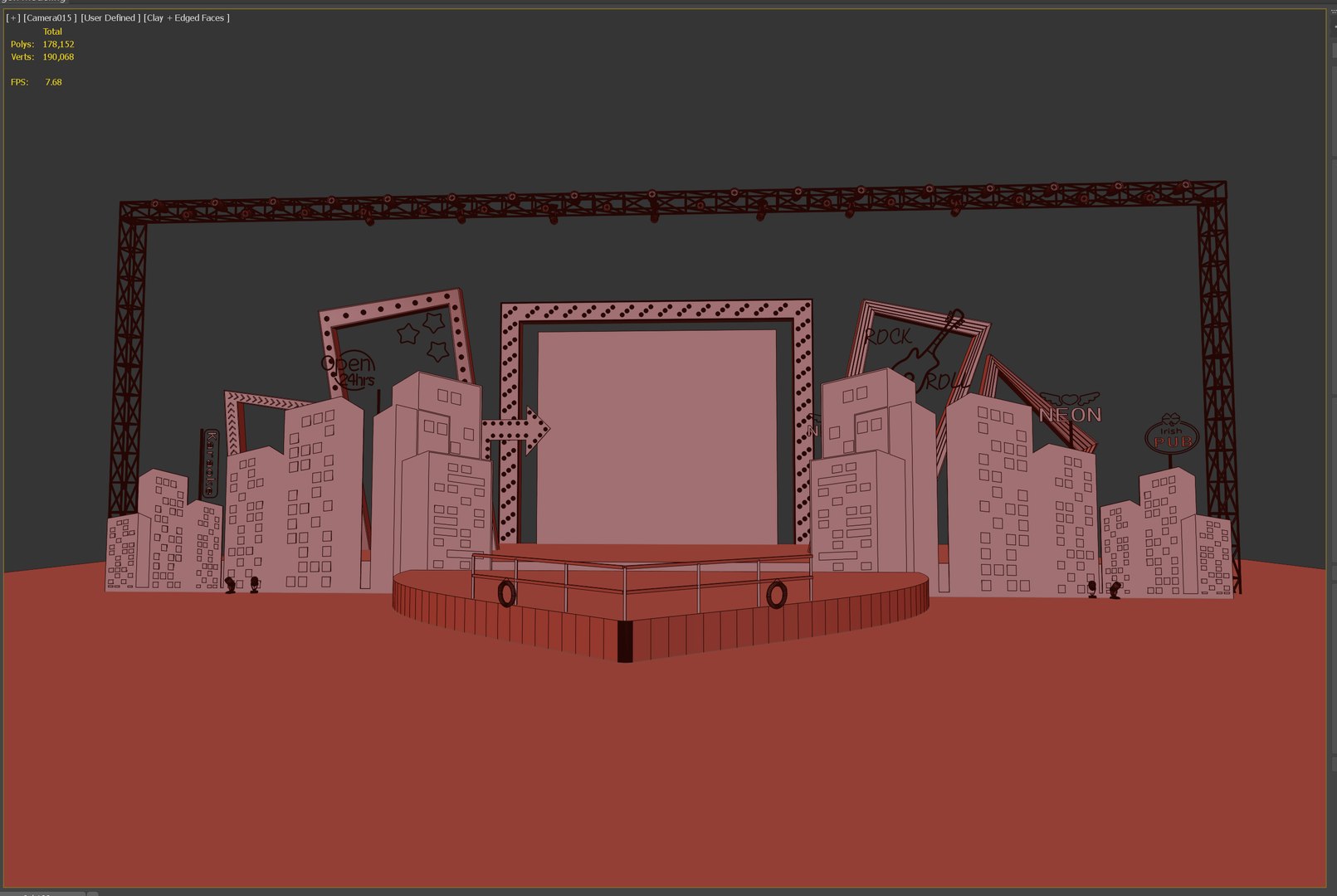 3D Virtual Stage Stage Truss Meeting Hall Wedding Show Concert V49 ...