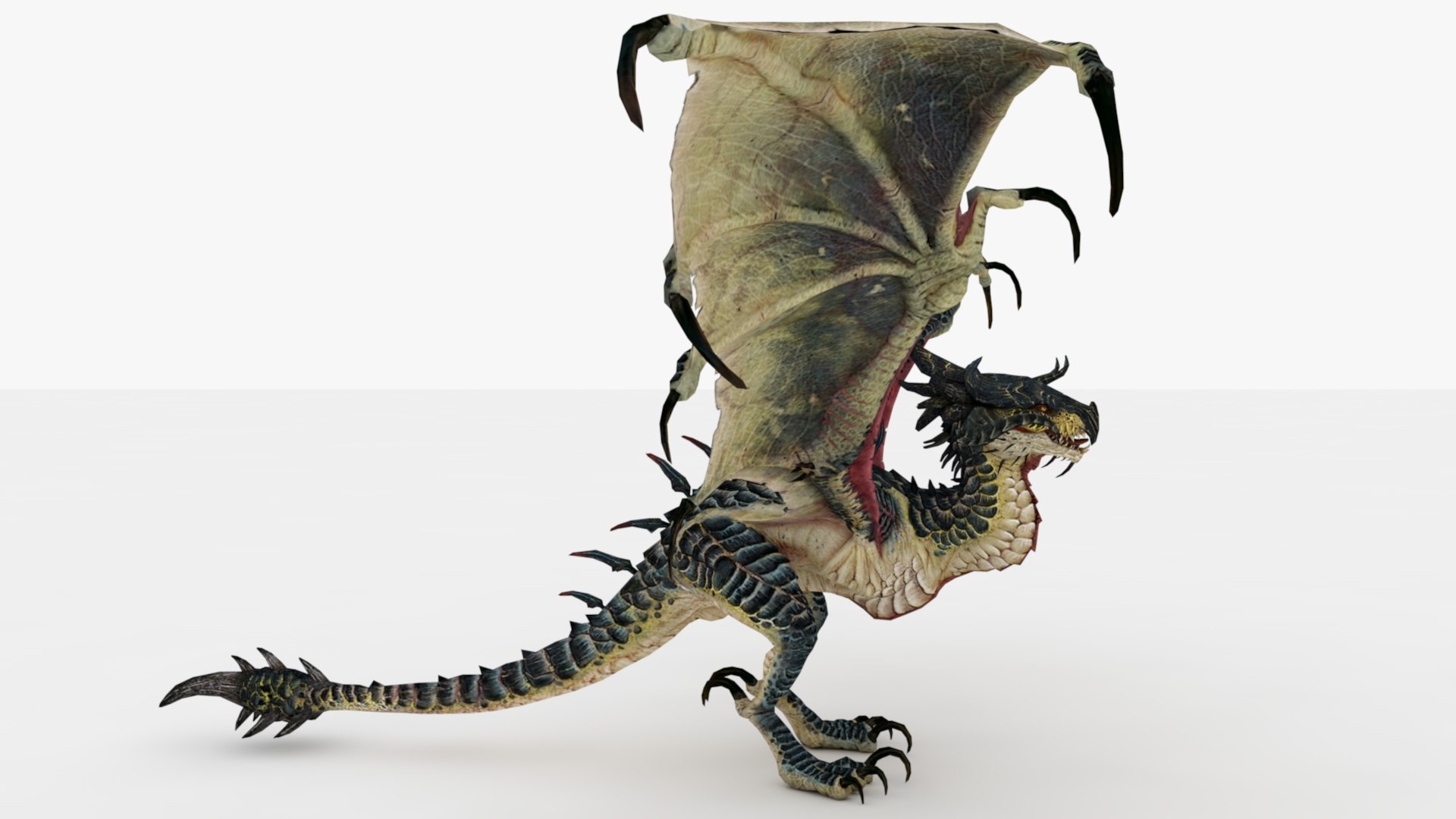 Two Head Dragon Wyvern Rigged And Animated Model - TurboSquid 2376459