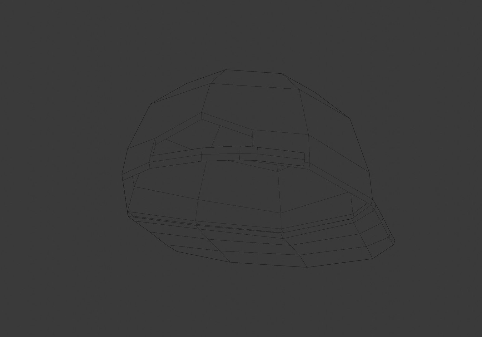 3D Low Poly Black Stylistic Cap - TurboSquid 1893295