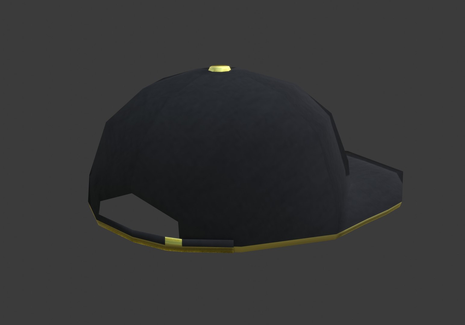 3D Low Poly Black Stylistic Cap - TurboSquid 1893295