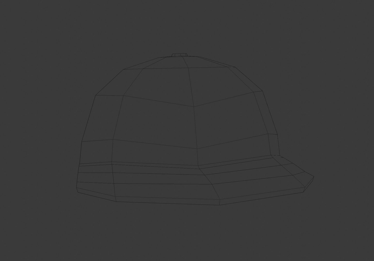 3D Low Poly Black Stylistic Cap - TurboSquid 1893295