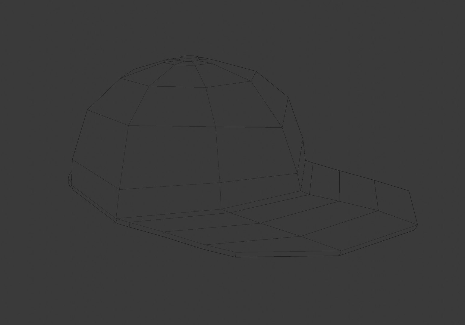 3D Low Poly Black Stylistic Cap - TurboSquid 1893295