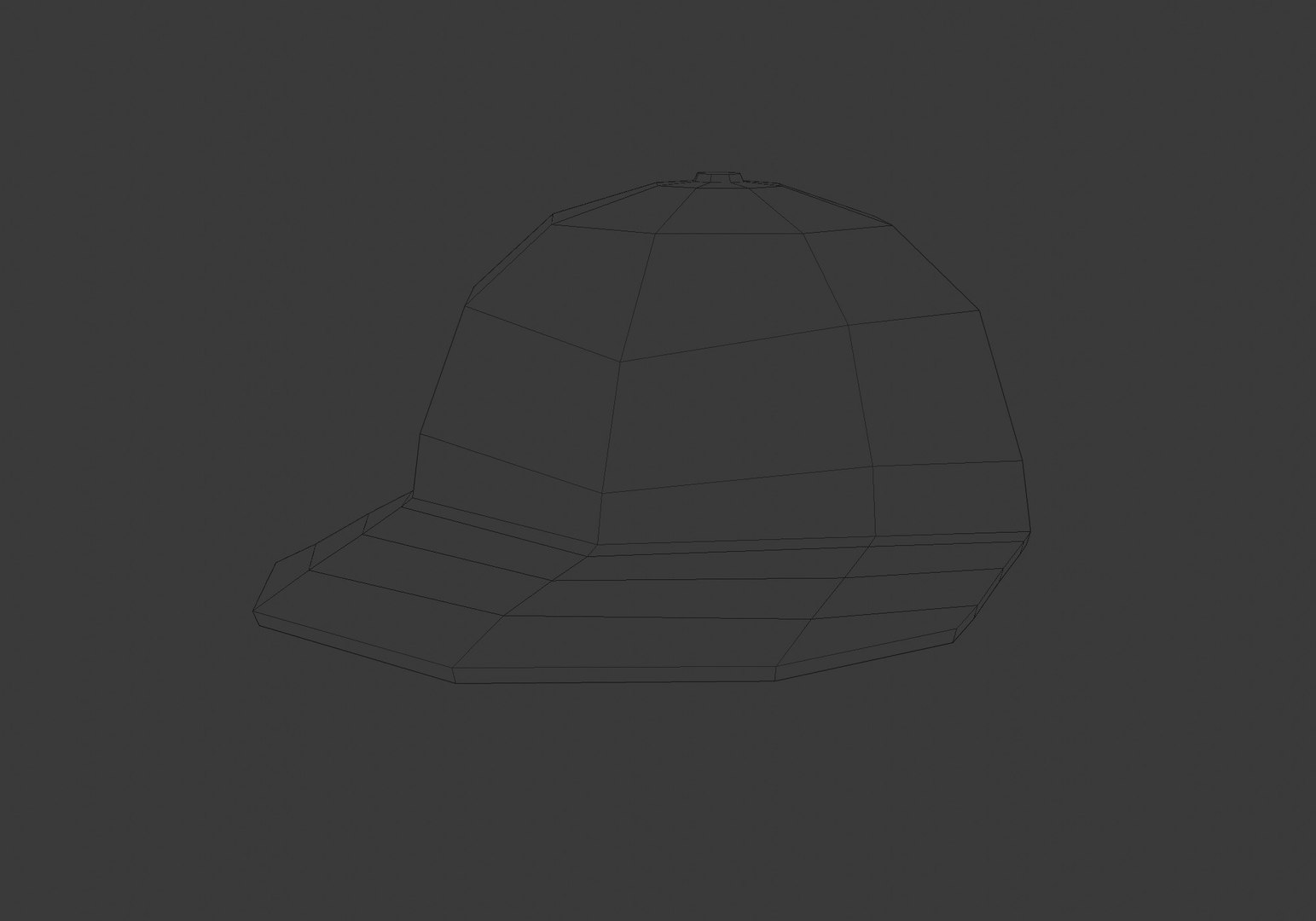 3D Low Poly Black Stylistic Cap - TurboSquid 1893295