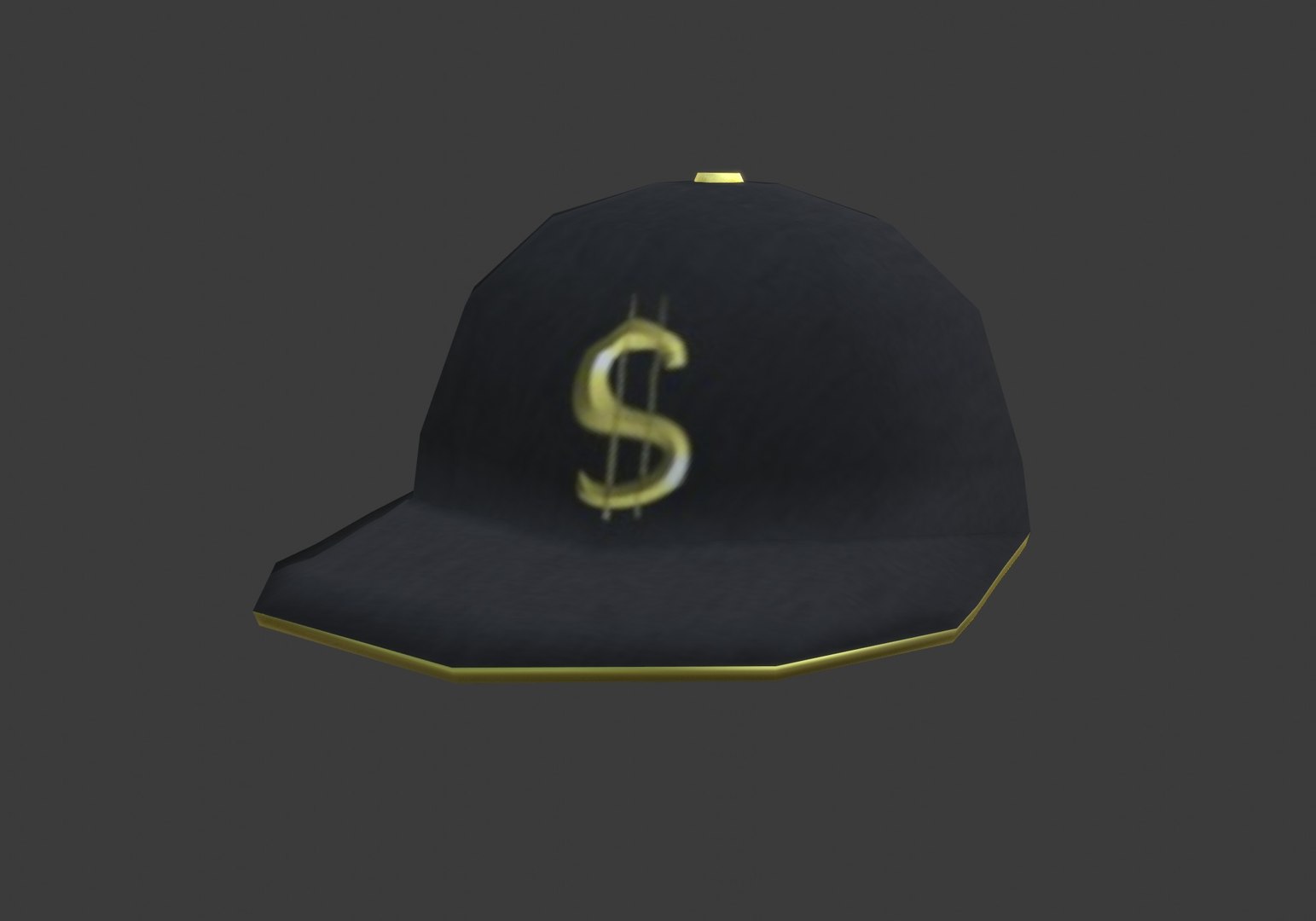 3D Low Poly Black Stylistic Cap - TurboSquid 1893295