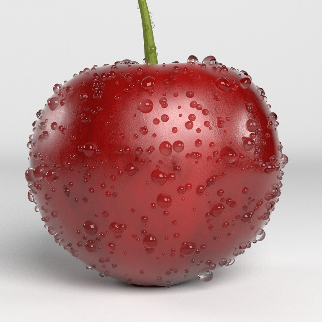 cherry drops realistic 3d max
