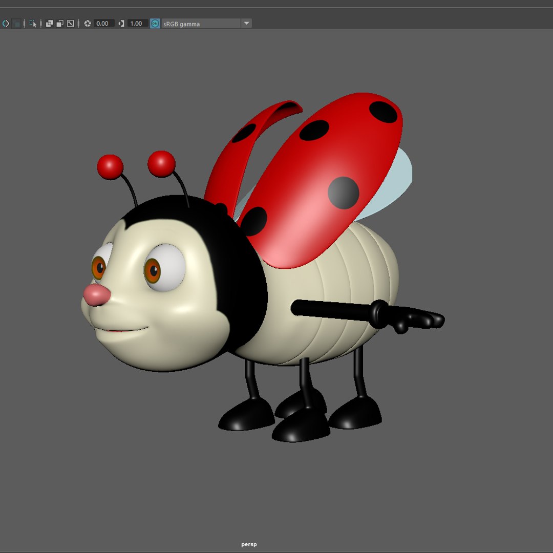 3D ladybug cartoon - TurboSquid 1530575