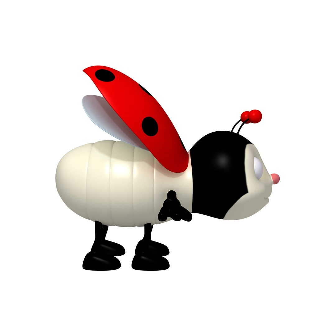 3D ladybug cartoon - TurboSquid 1530575