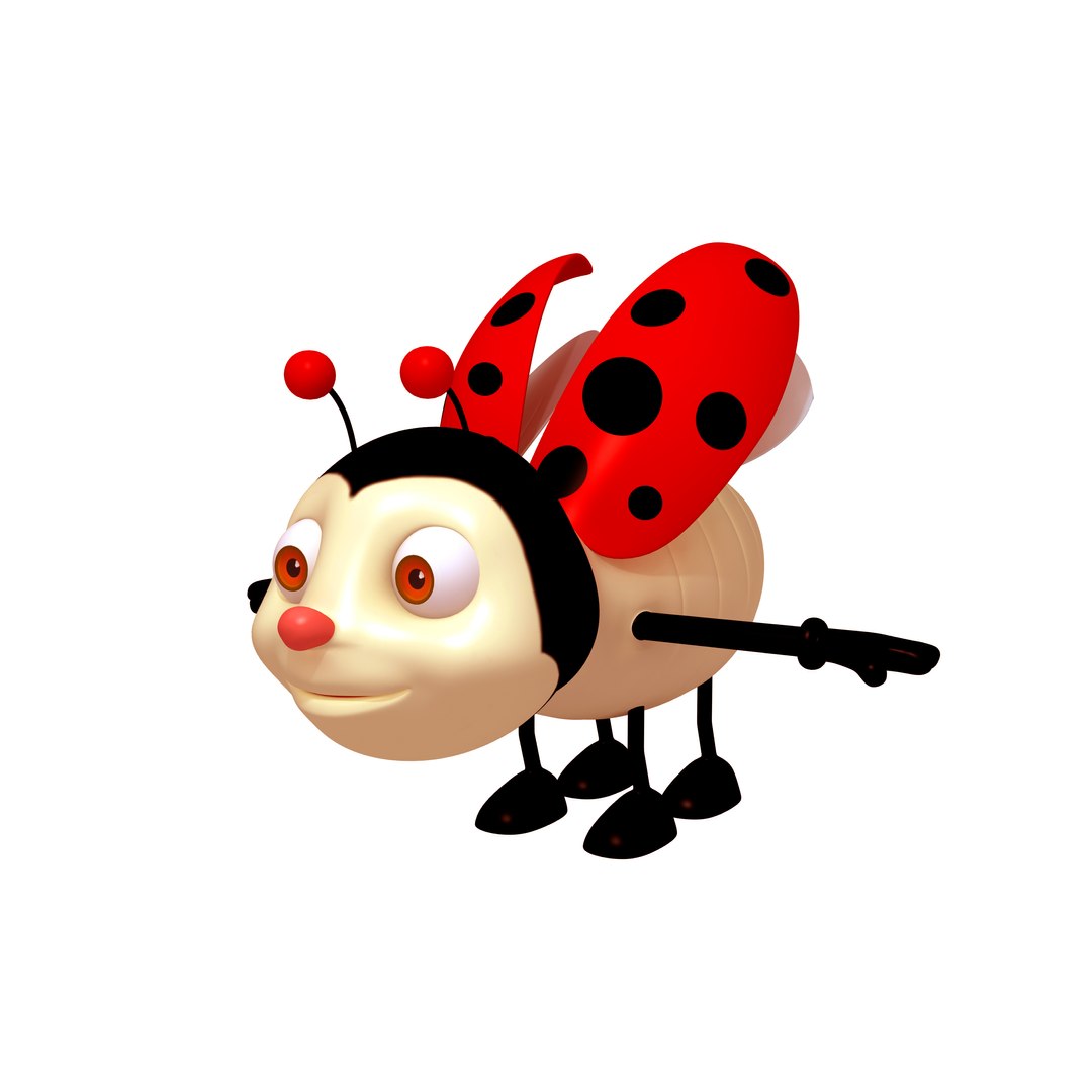 3D ladybug cartoon - TurboSquid 1530575