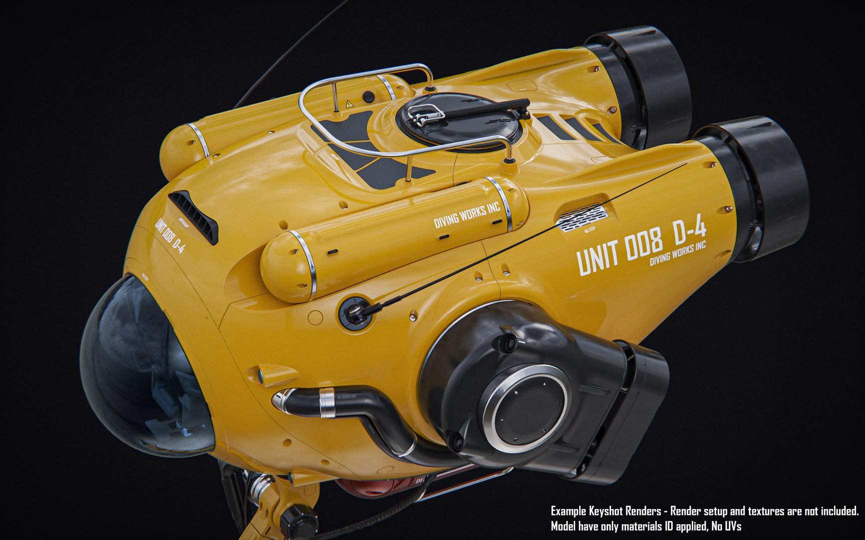 3D Sci Fi Submersible Model - TurboSquid 1814698