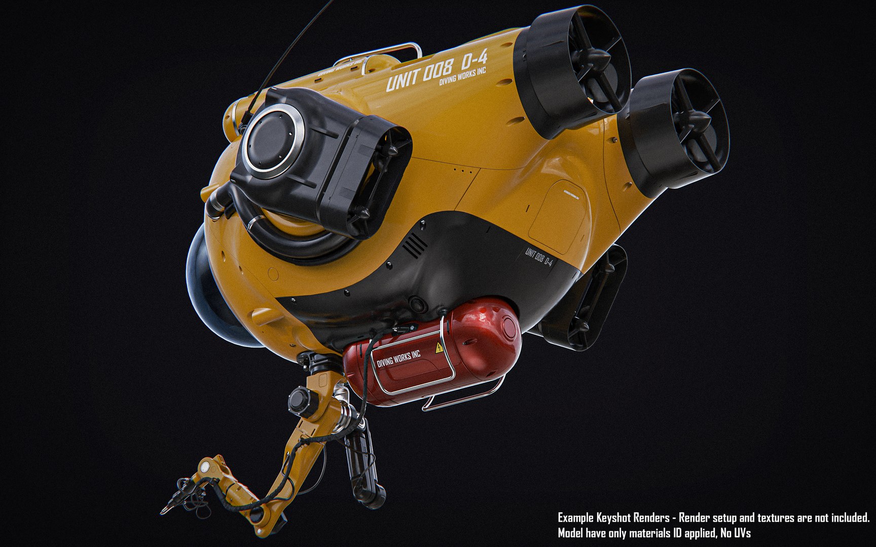 3D Sci Fi Submersible Model - TurboSquid 1814698