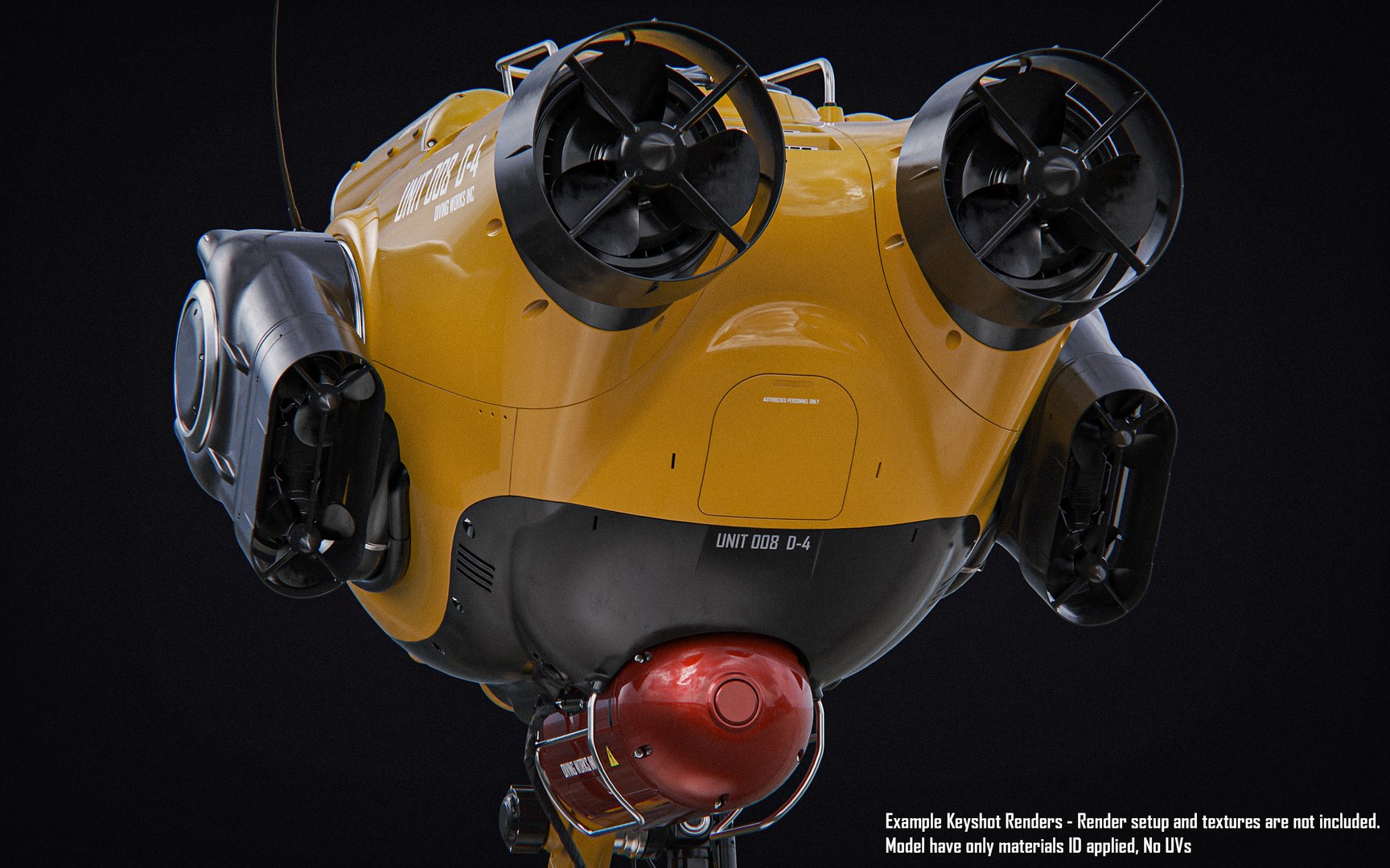3D Sci Fi Submersible Model - TurboSquid 1814698