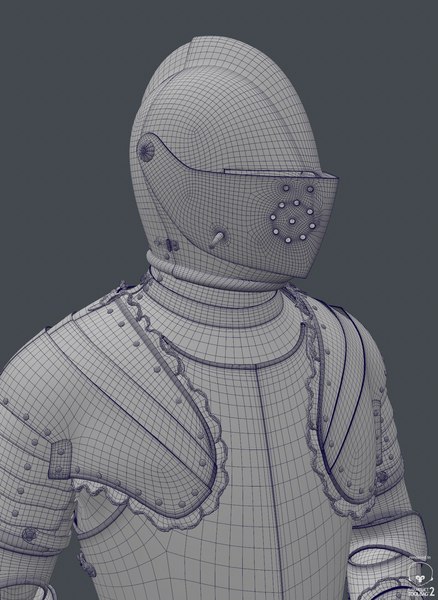 3d knight armor