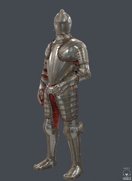 3d knight armor