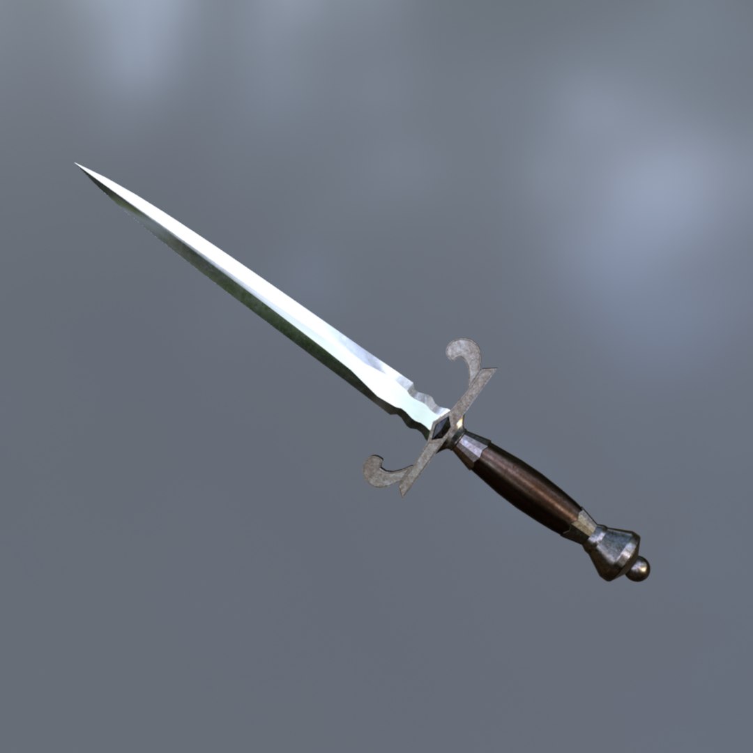 Medieval Dagger With Jewel 3D - TurboSquid 2251359