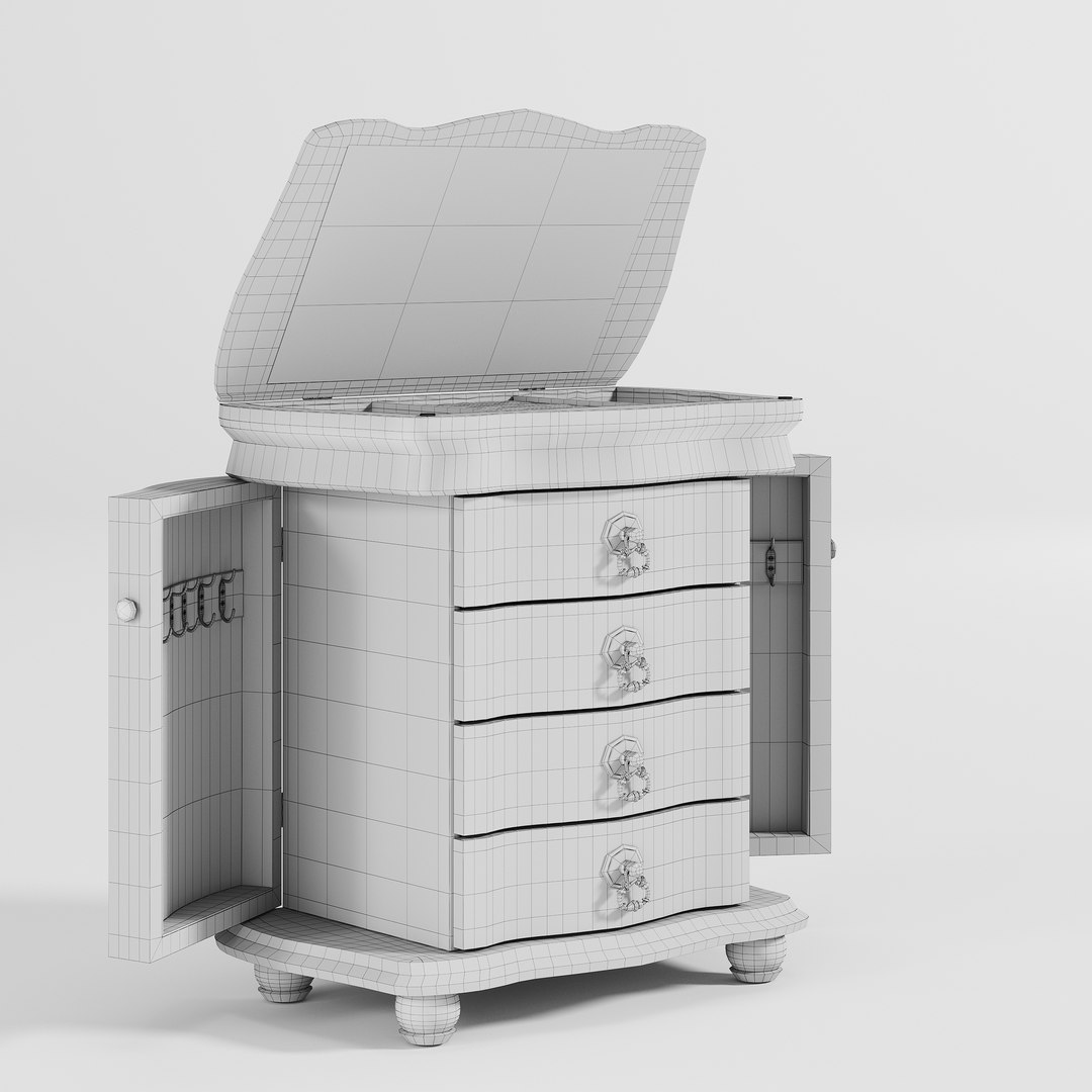 3D jewelry box - TurboSquid 1592077