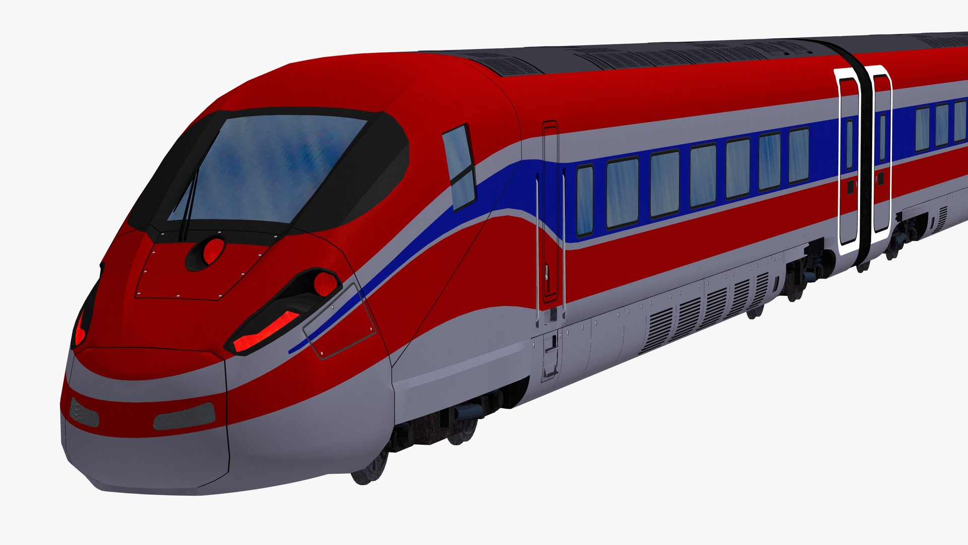 3D Etr 1000 Frecciarossa High Speed Passenger Train Model - TurboSquid 2038265