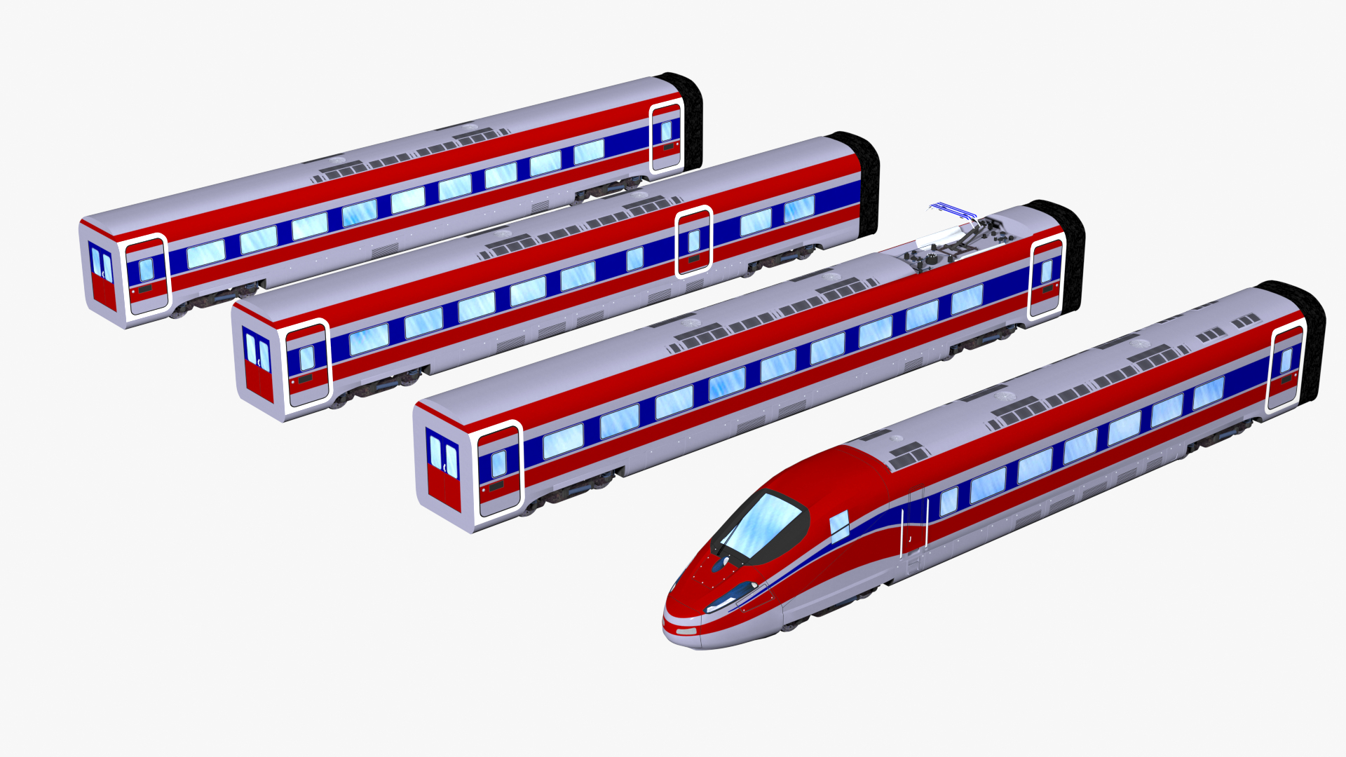 3D Etr 1000 Frecciarossa High Speed Passenger Train Model - TurboSquid ...
