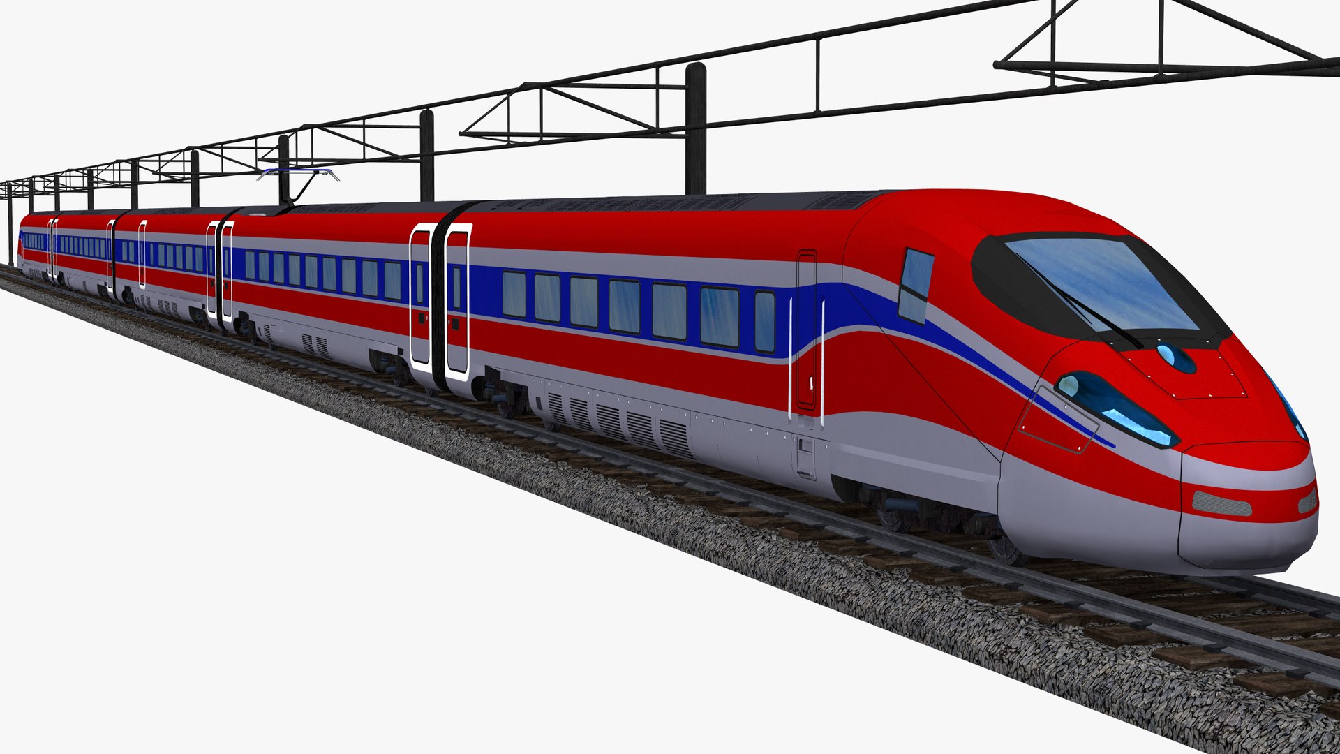 3D Etr 1000 Frecciarossa High Speed Passenger Train Model - TurboSquid 2038265