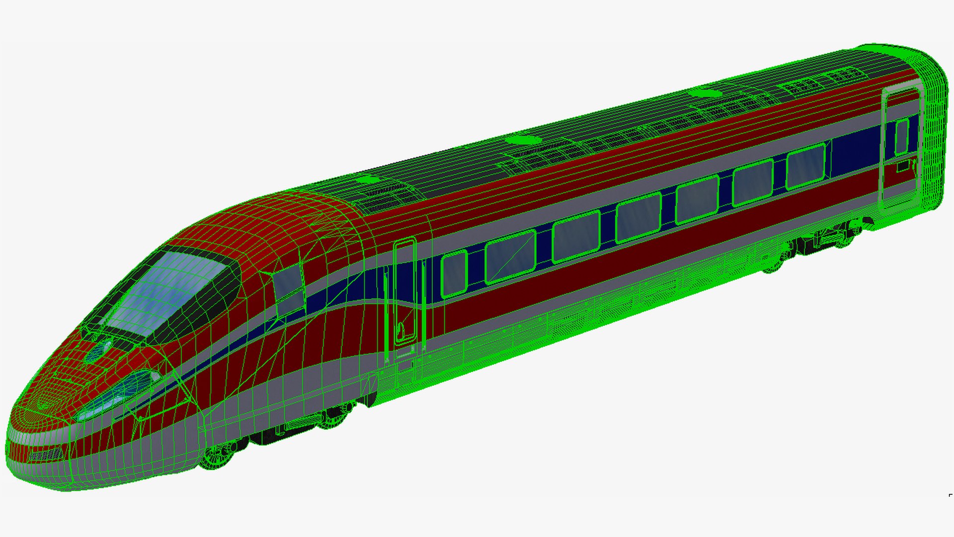 3D Etr 1000 Frecciarossa High Speed Passenger Train Model - TurboSquid ...