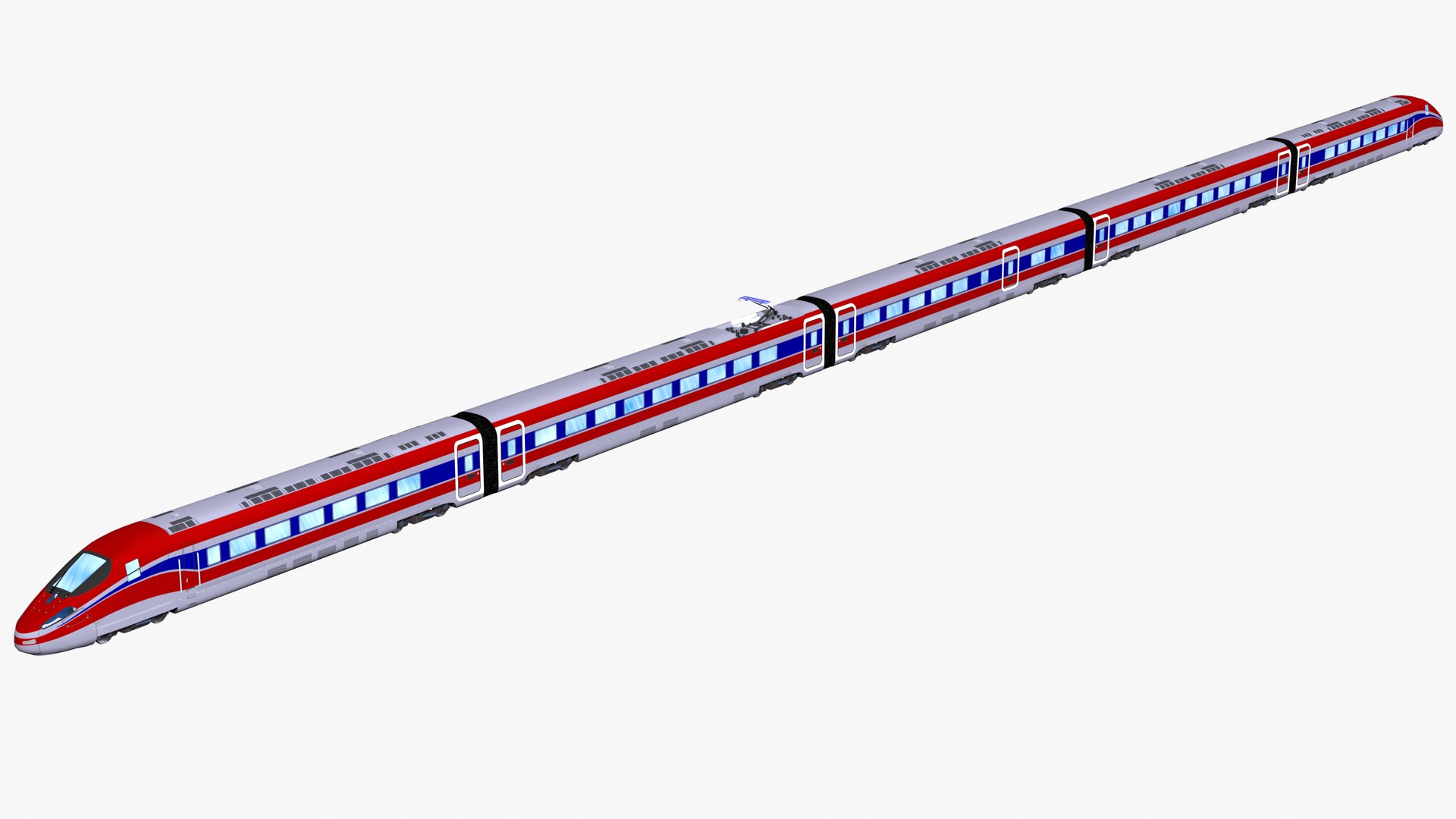 3D Etr 1000 Frecciarossa High Speed Passenger Train Model - TurboSquid ...