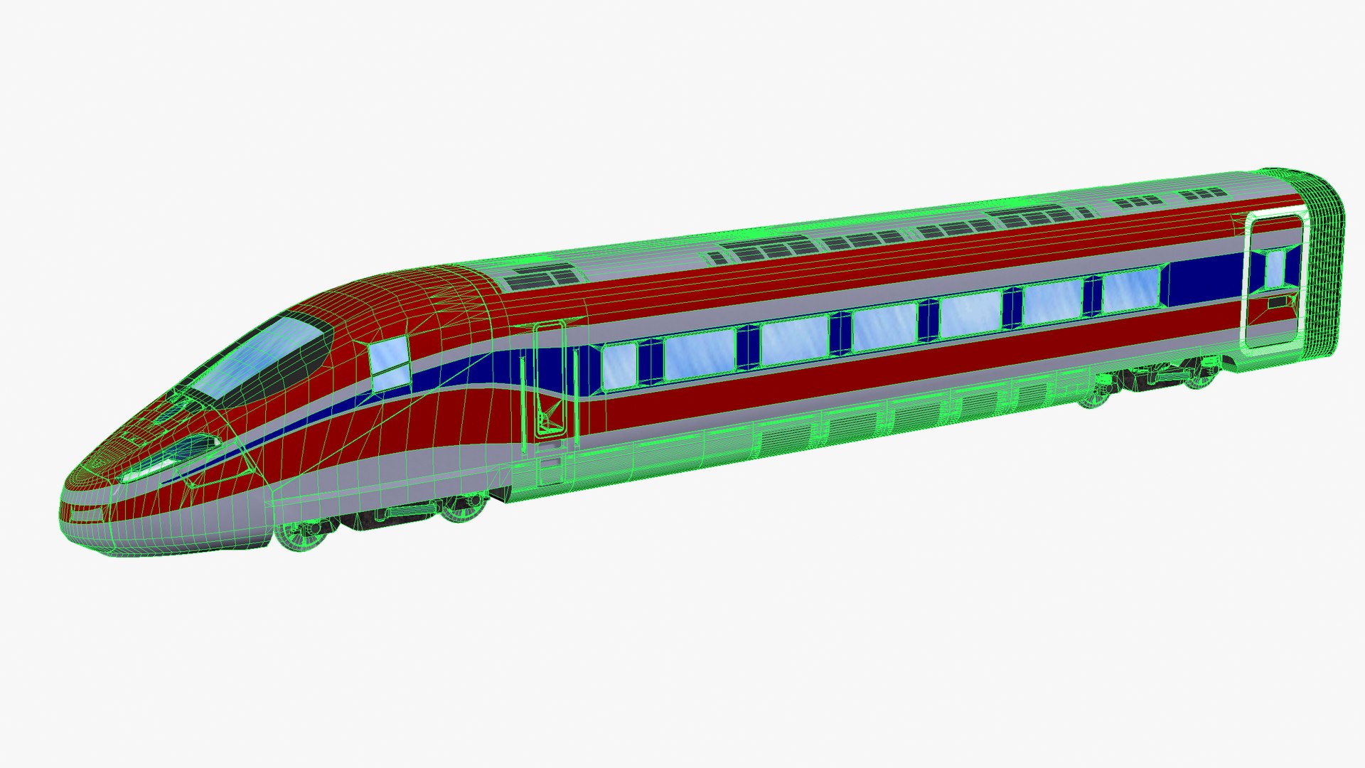 3D Etr 1000 Frecciarossa High Speed Passenger Train Model - TurboSquid 2038265