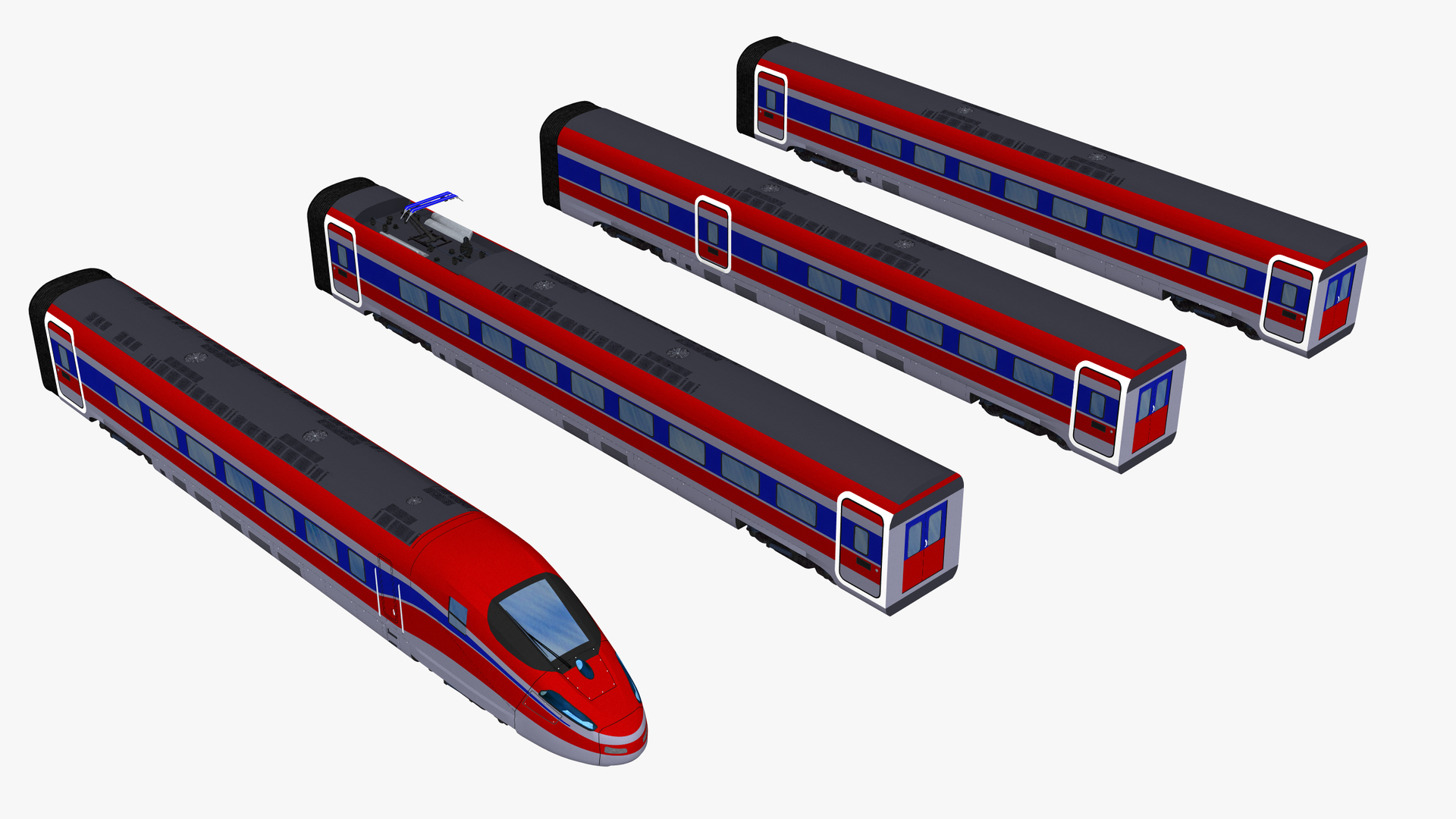 3D Etr 1000 Frecciarossa High Speed Passenger Train Model - TurboSquid ...