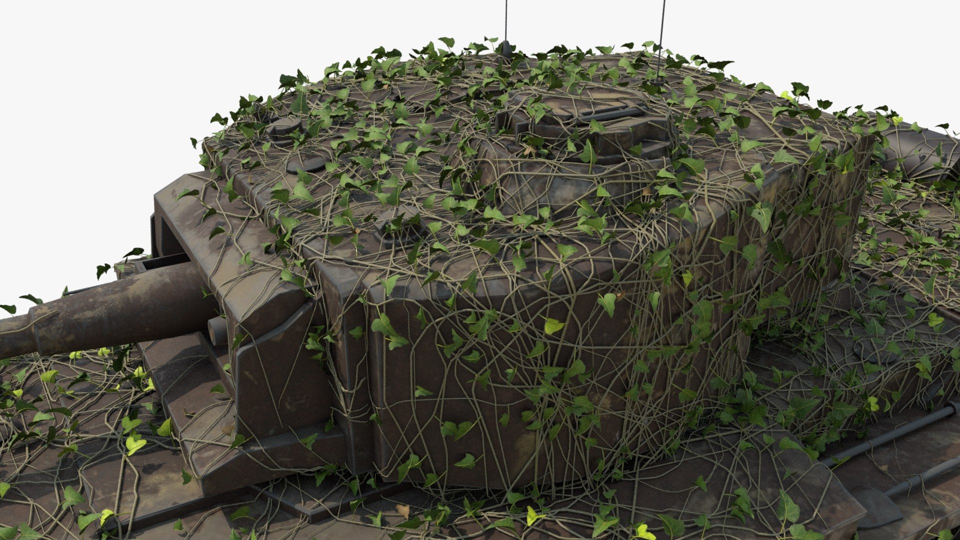 4K Realistic Low Poly Abandoned Tank 3D - TurboSquid 2145434