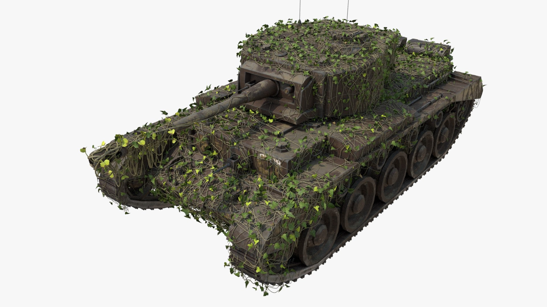 4K Realistic Low Poly Abandoned Tank 3D - TurboSquid 2145434