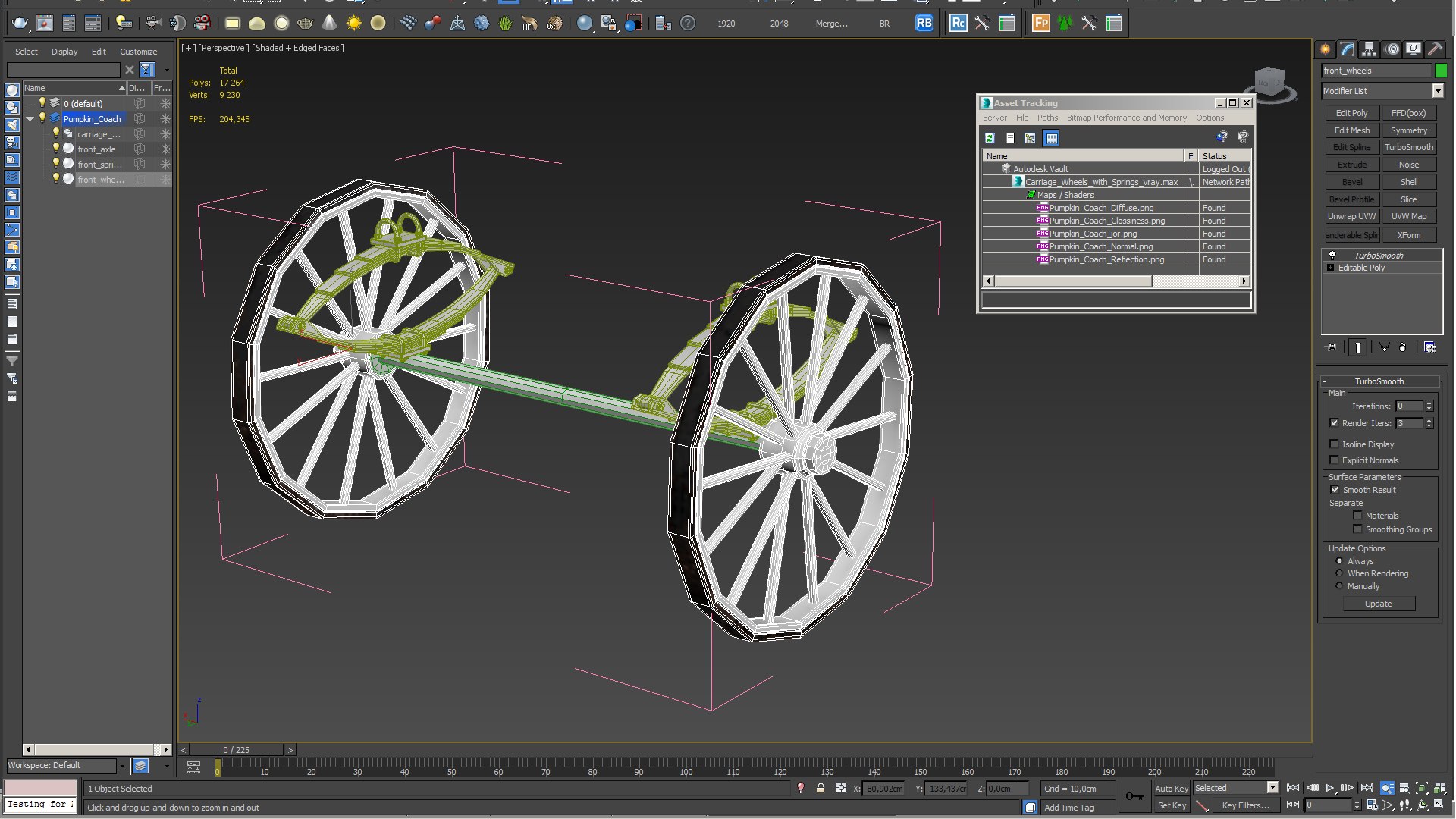 Carriage Wheels Springs 3D Model - TurboSquid 1467098