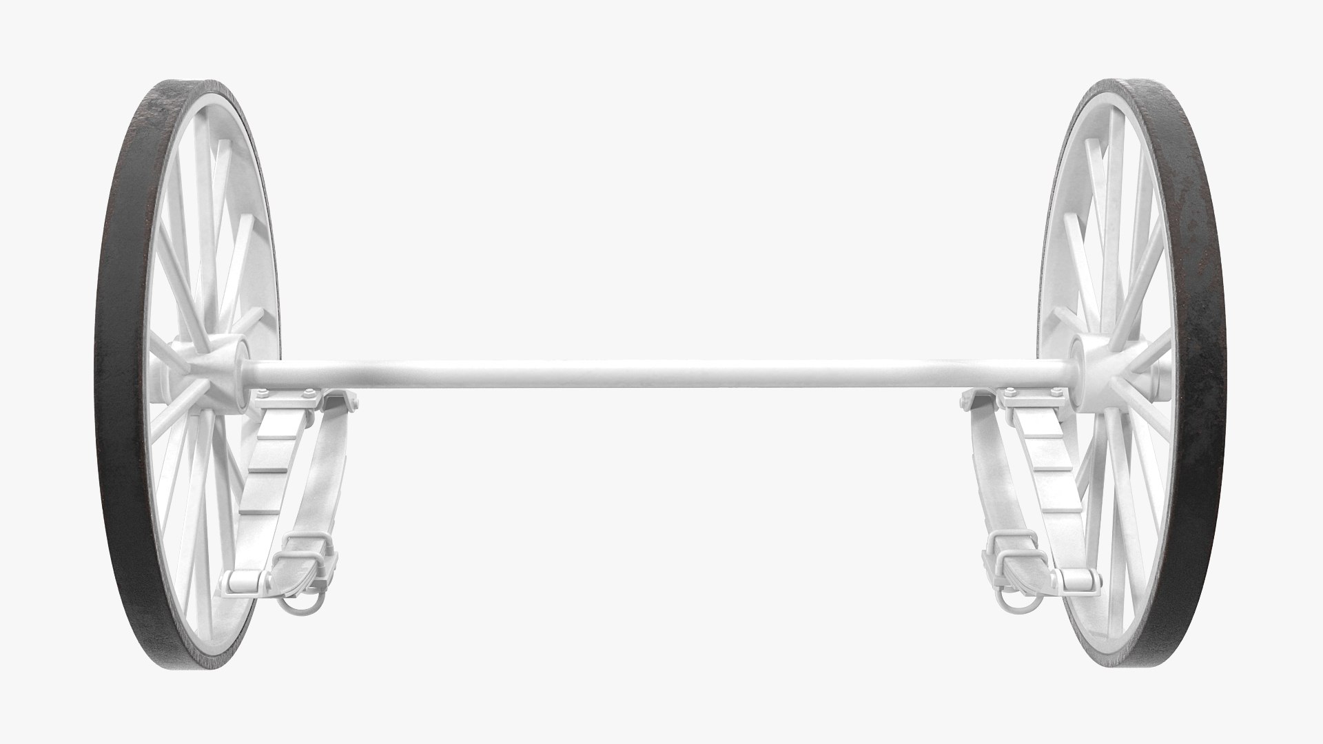 Carriage Wheels Springs 3D Model - TurboSquid 1467098