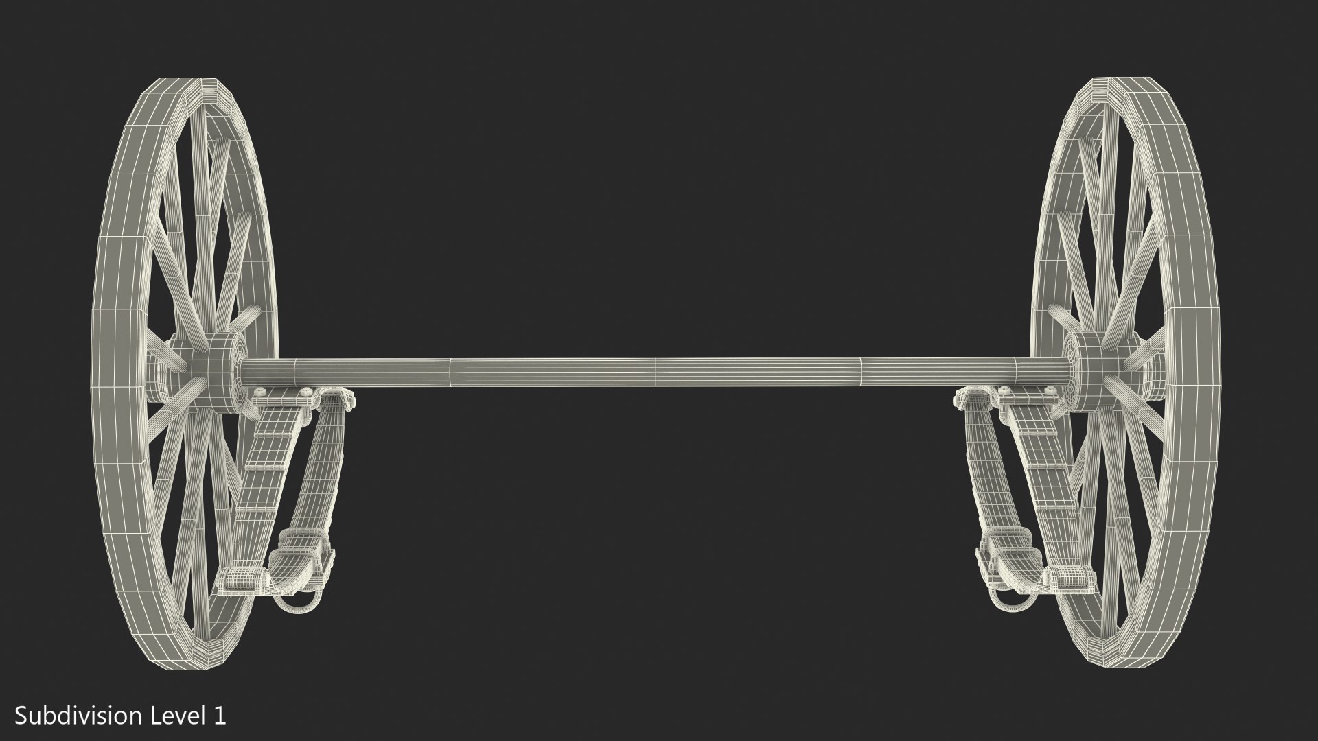 Carriage Wheels Springs 3D Model - TurboSquid 1467098
