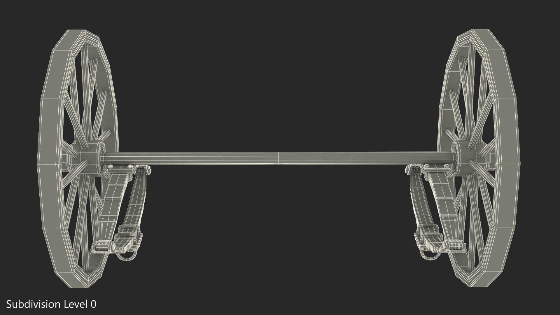 Carriage Wheels Springs 3D Model - TurboSquid 1467098