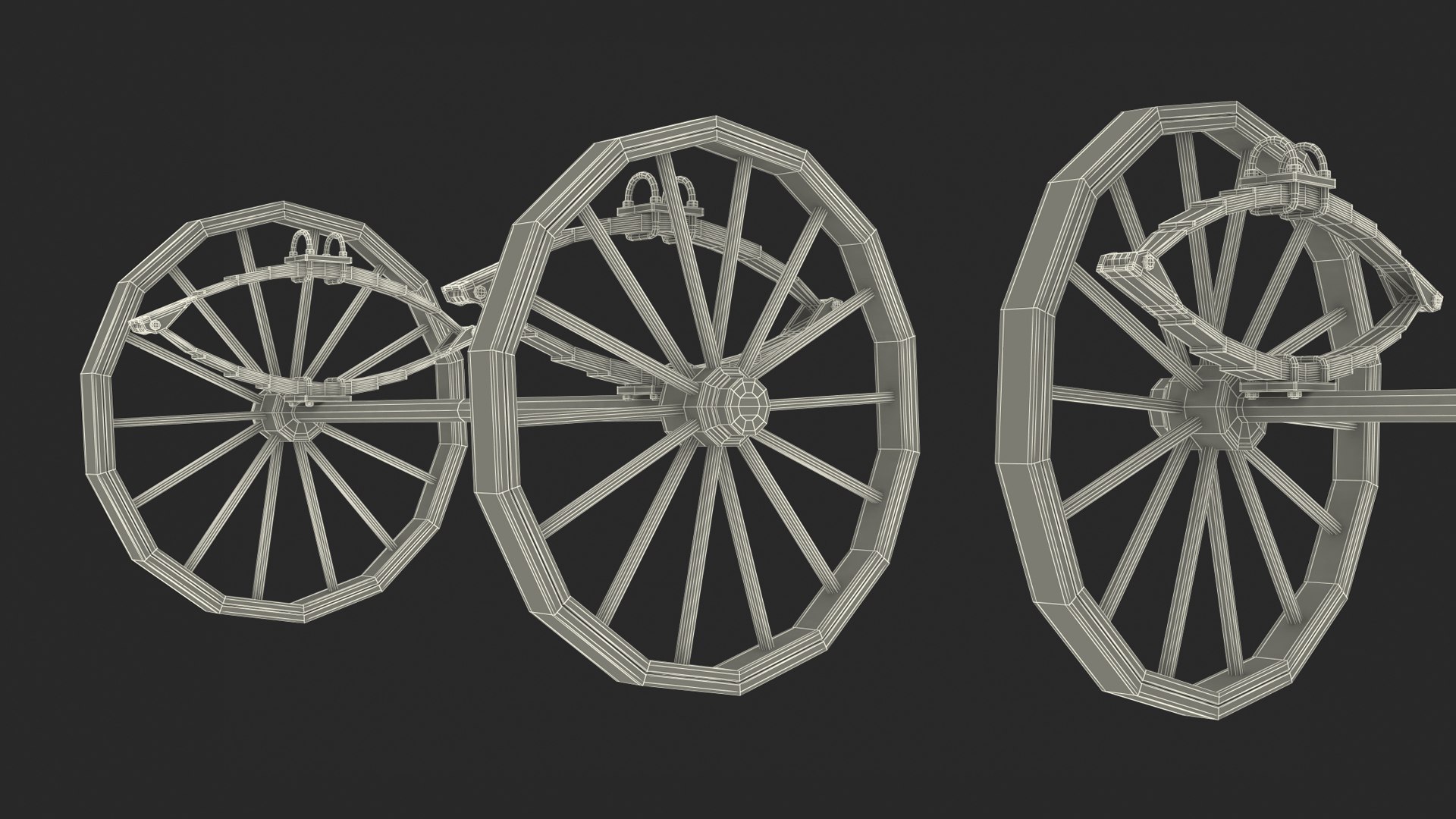 Carriage Wheels Springs 3D Model - TurboSquid 1467098