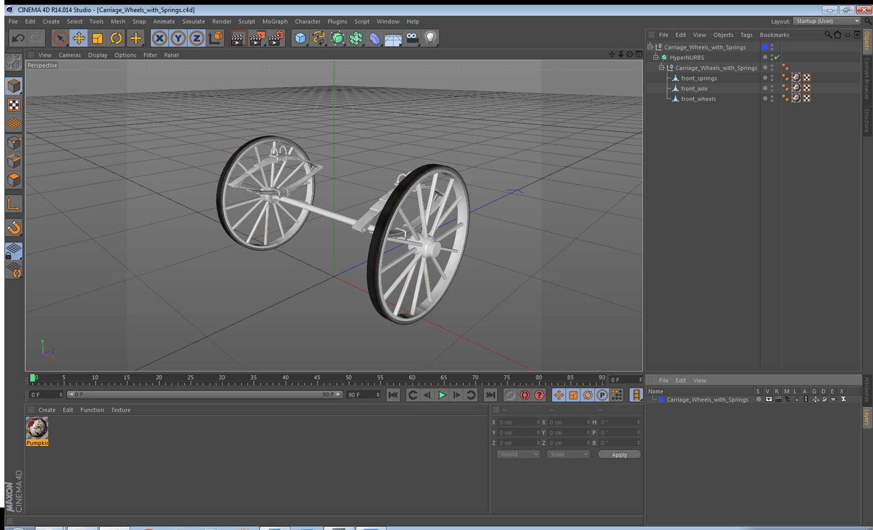 Carriage Wheels Springs 3D Model - TurboSquid 1467098