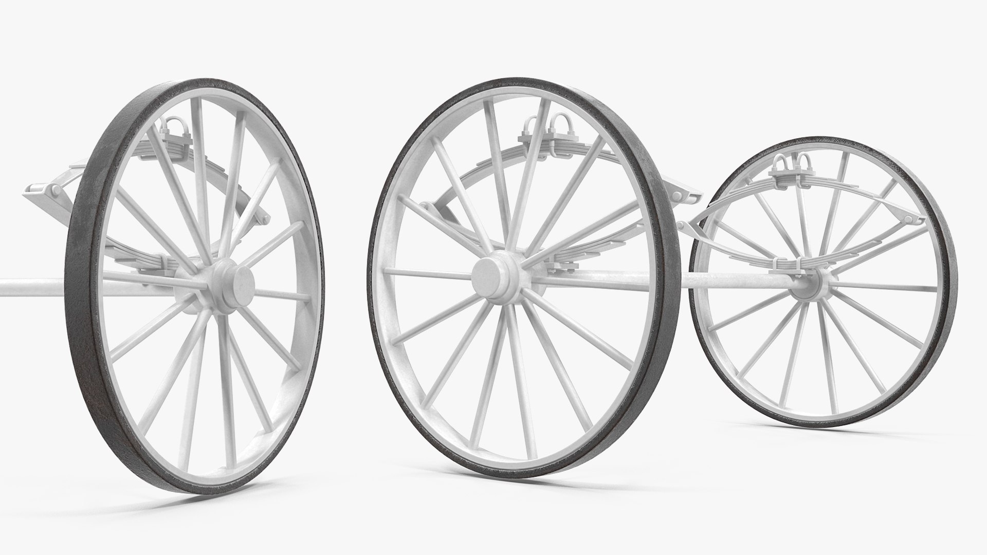 Carriage Wheels Springs 3D Model - TurboSquid 1467098