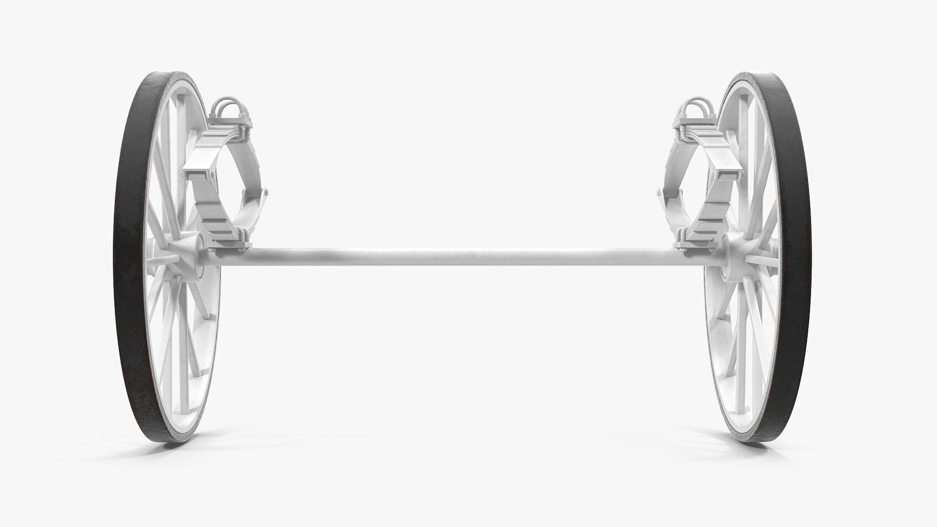 Carriage Wheels Springs 3D Model - TurboSquid 1467098