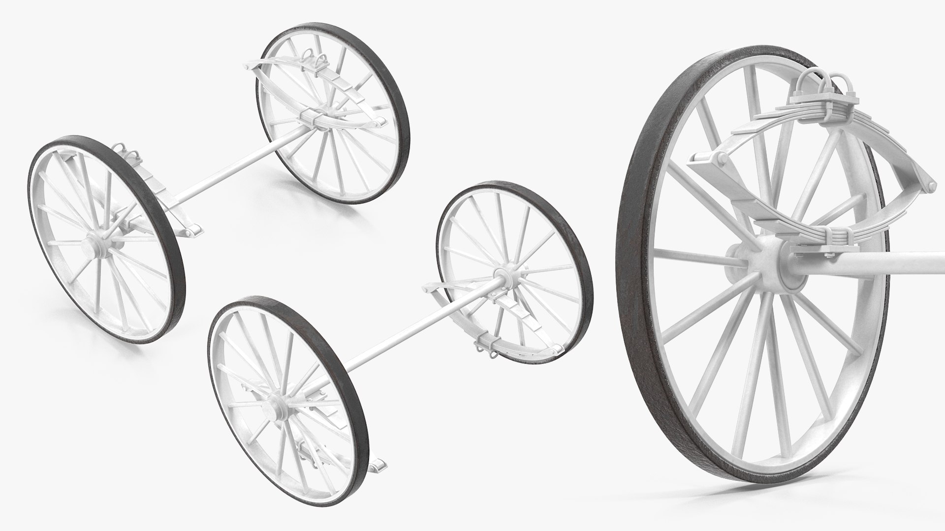 Carriage Wheels Springs 3D Model - TurboSquid 1467098