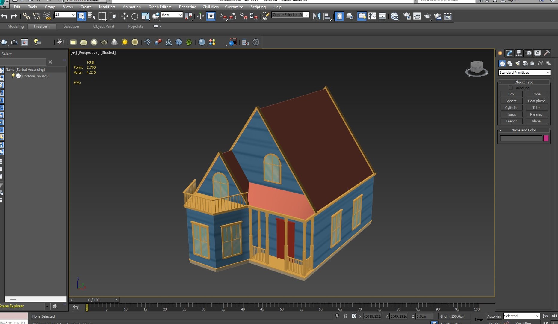 Cartoon House 2 3D Model - TurboSquid 2238760
