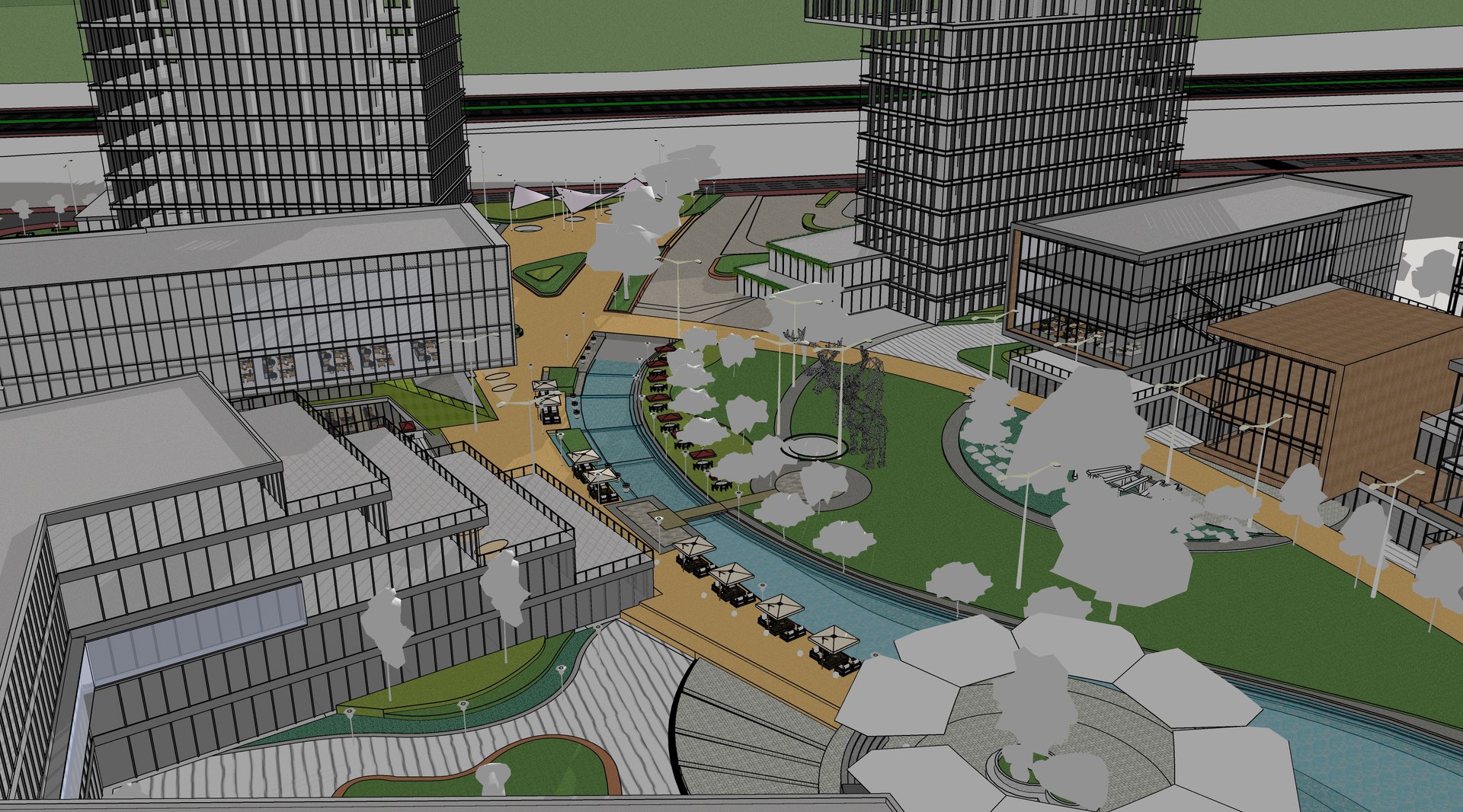 3D Modern City Block -A3 - TurboSquid 2378980