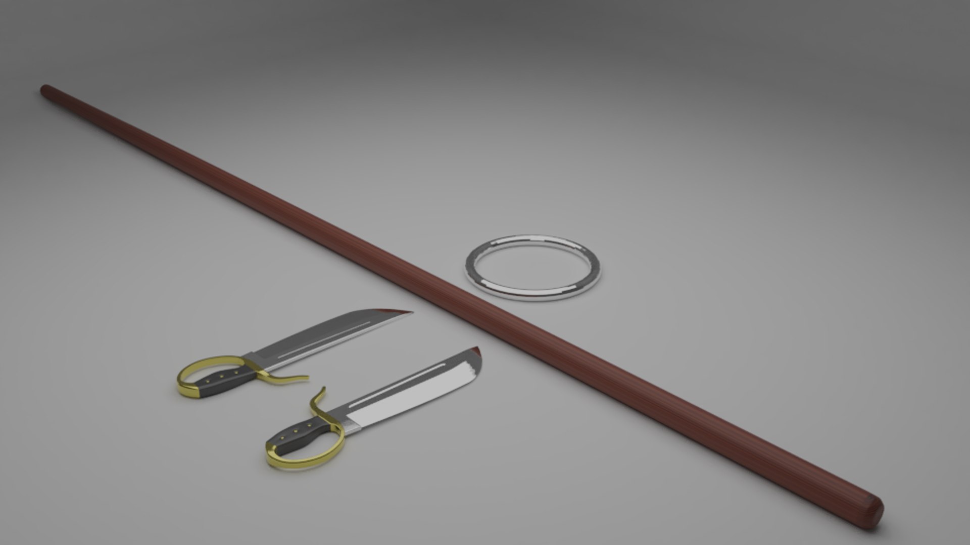 Wingchun Dummy Set 3D - TurboSquid 1293830