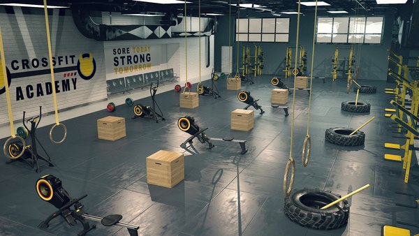 modelo 3d Crossfit Gym - TurboSquid 1431411