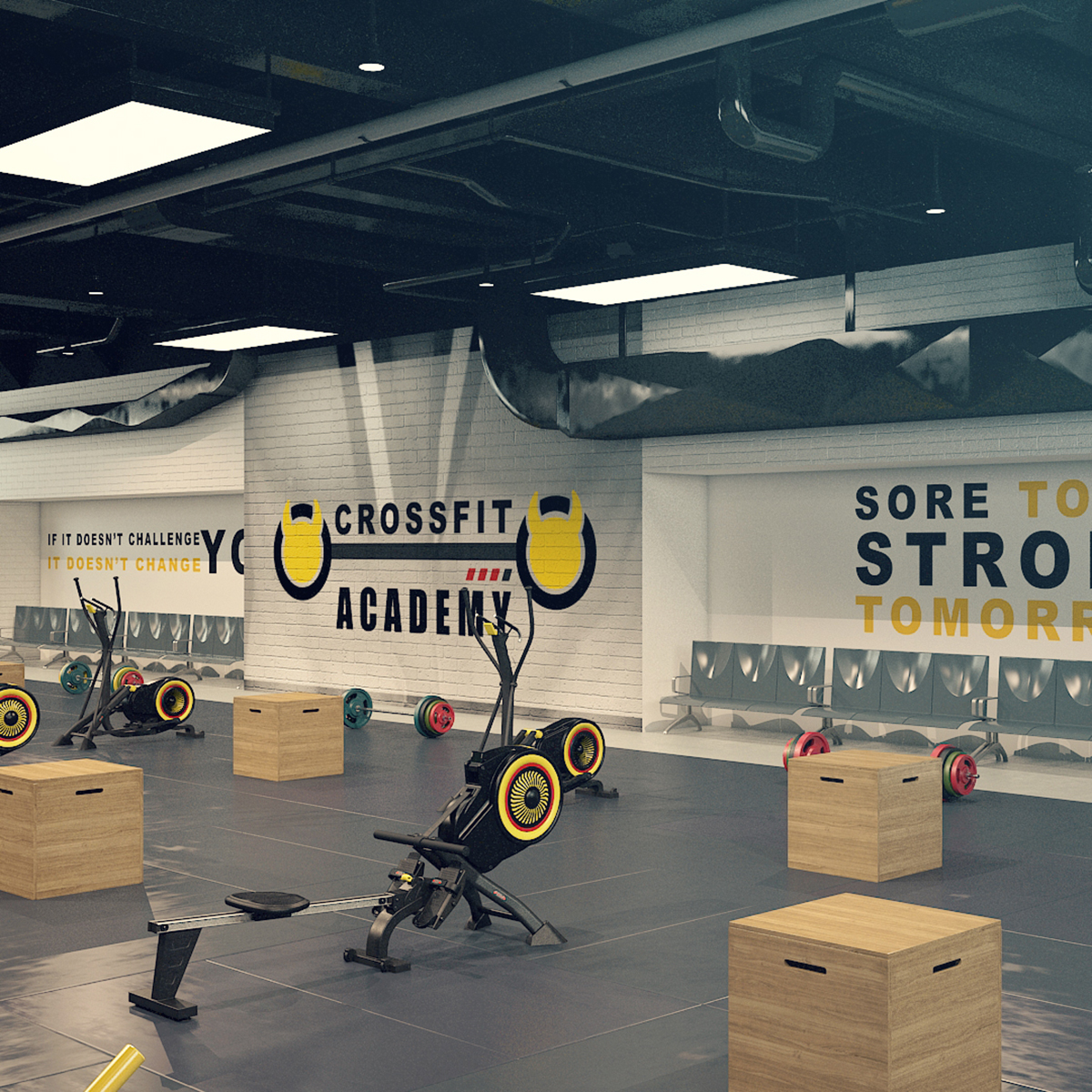 modelo 3d Crossfit Gym - TurboSquid 1431411