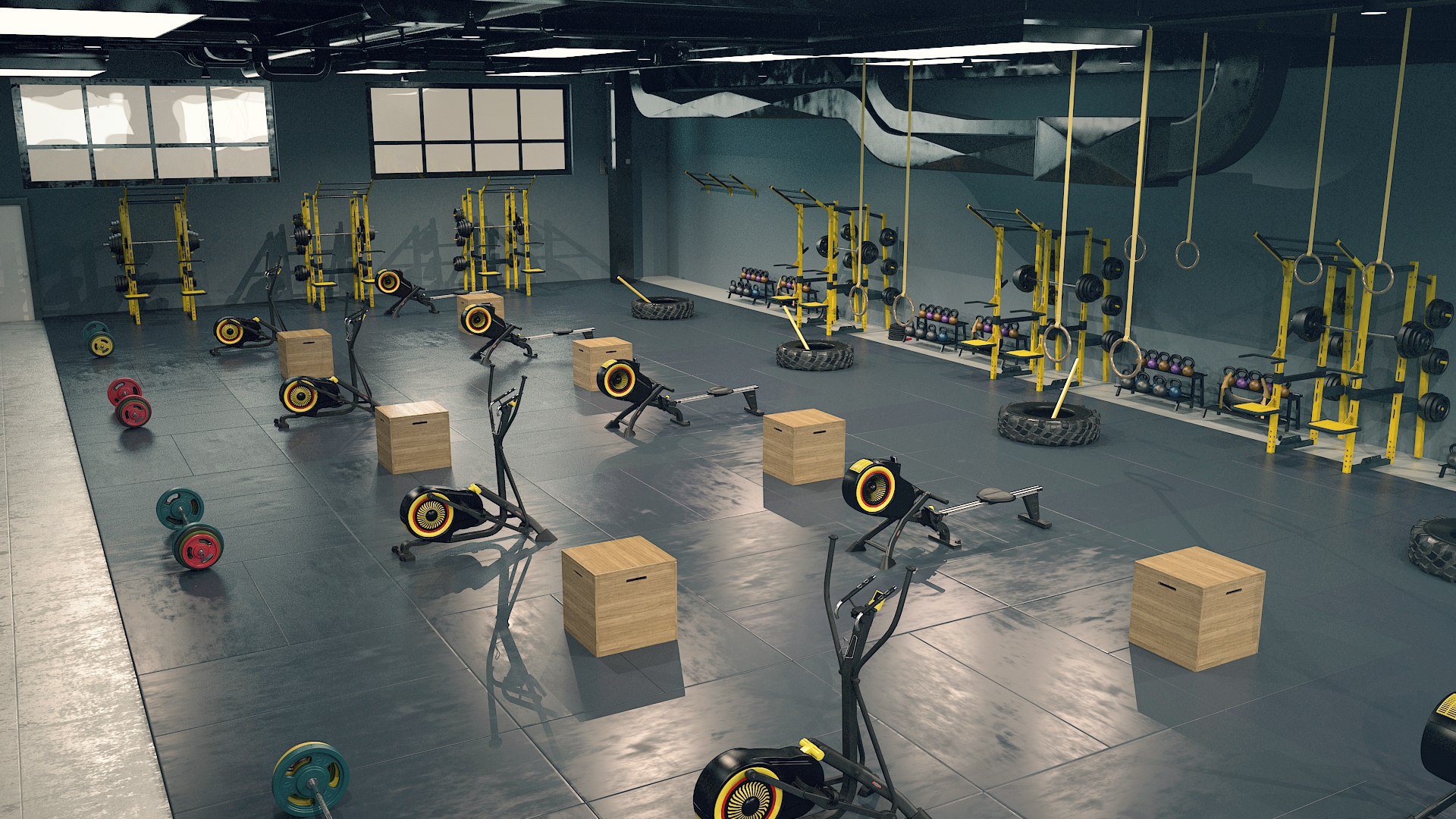 3D Model Crossfit Gym - TurboSquid 1431411